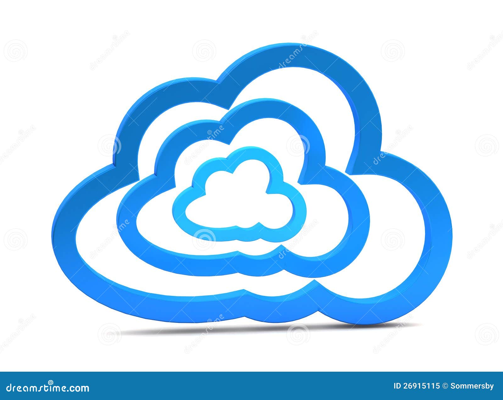 3d cloud computing icon stock illustration. Illustration of internet ...