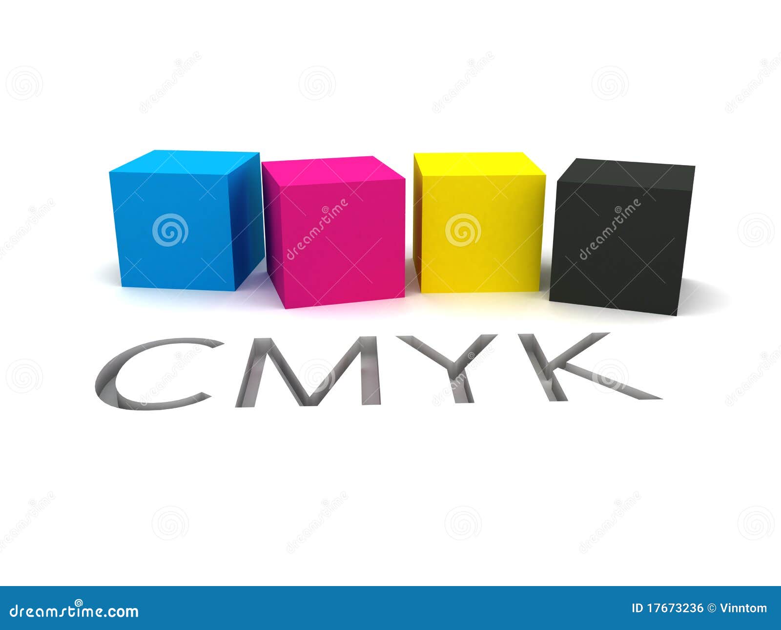 3D CMYK Ink Cubes stock illustration. Illustration of paint - 17673236