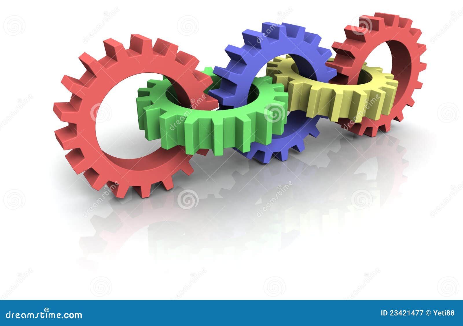 3d cog wheels stock illustration. Illustration of cooperation - 23421477