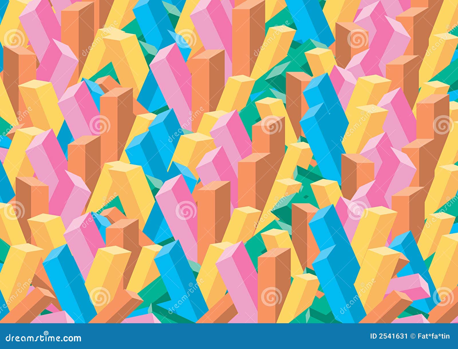 3D Color Blocks stock vector. Illustration of colourful - 2541631