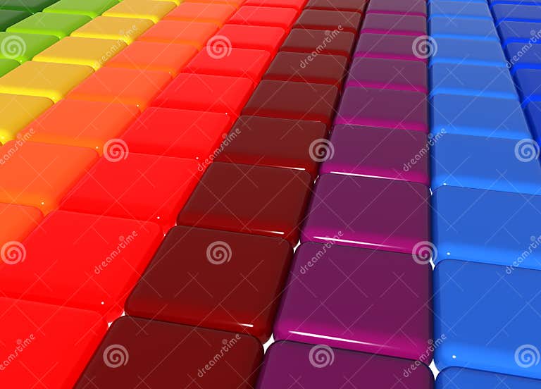 3d color cubes stock illustration. Illustration of concept - 25593002