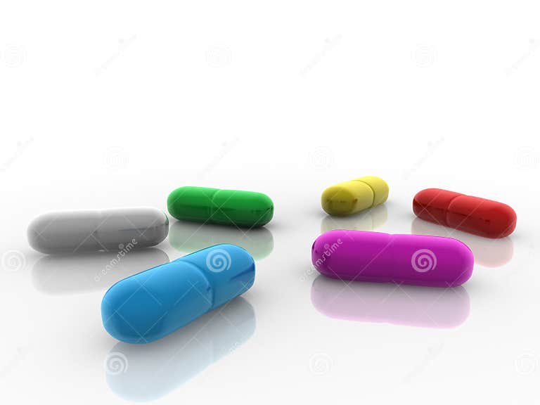 3d color tablets stock illustration. Illustration of design - 13333491