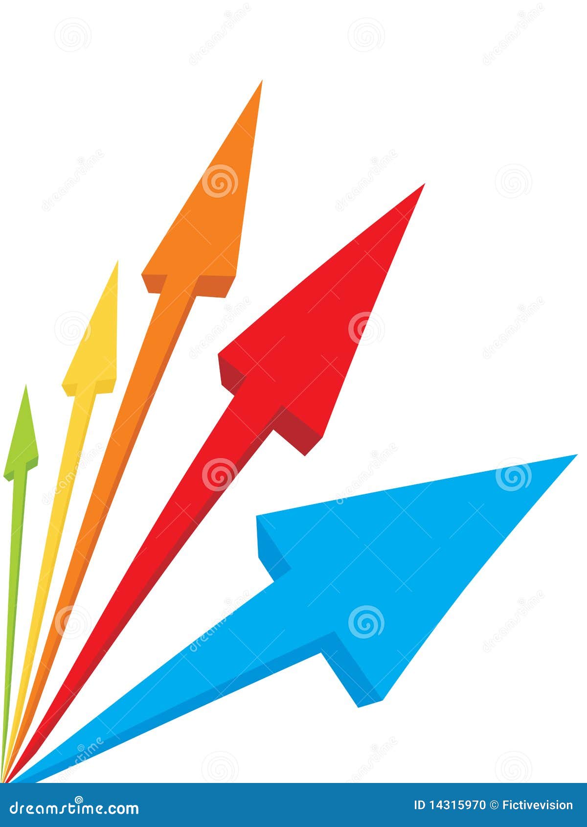 3d colored arrows stock vector. Illustration of direction - 14315970