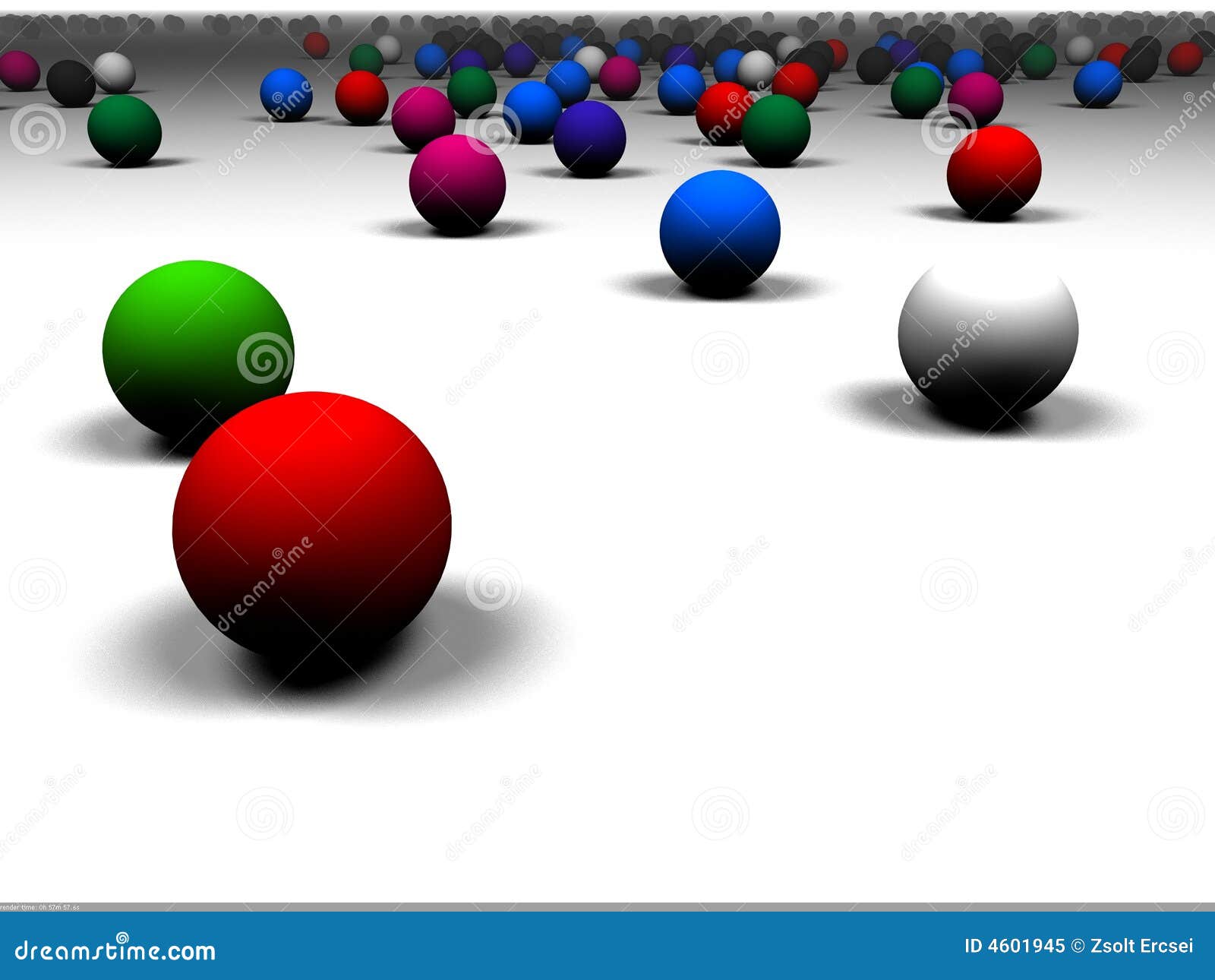 3D Colored Balls Against White Background Stock Illustration ...