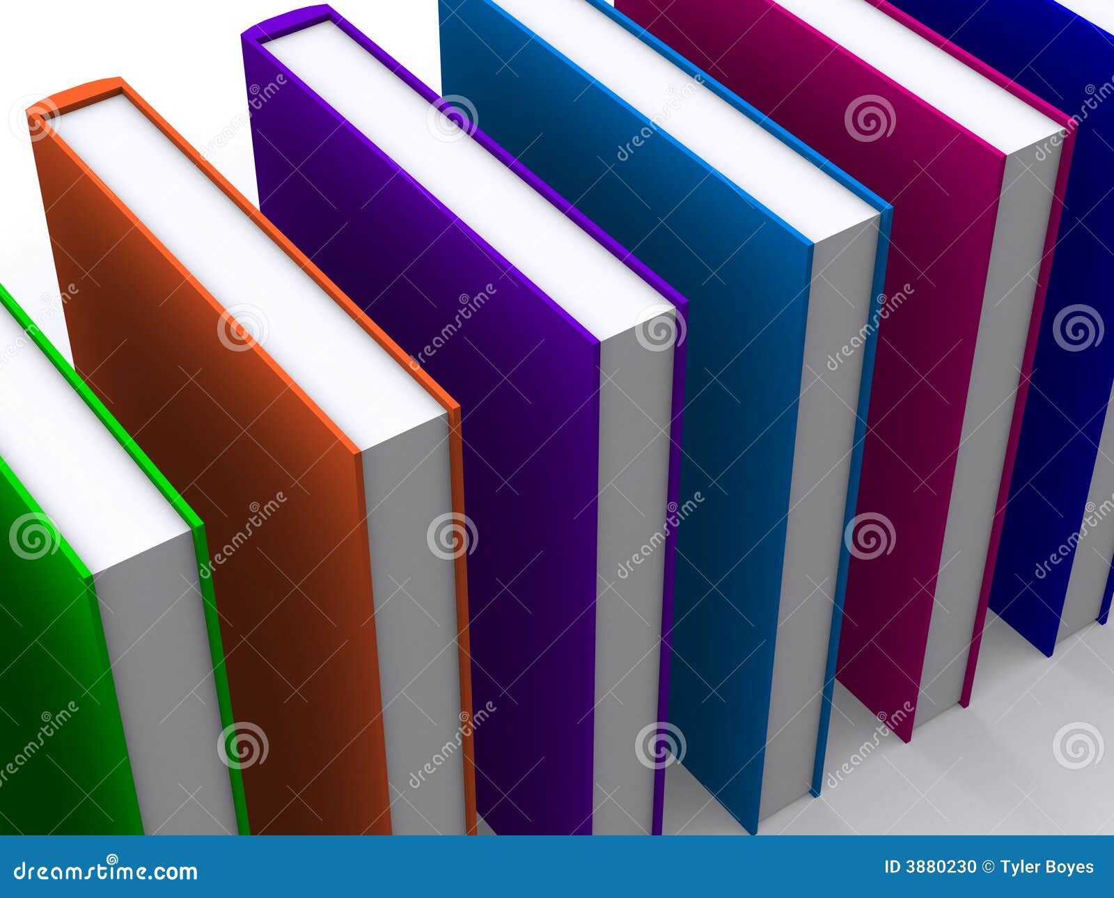 3d colored books stock illustration. Illustration of concepts - 3880230