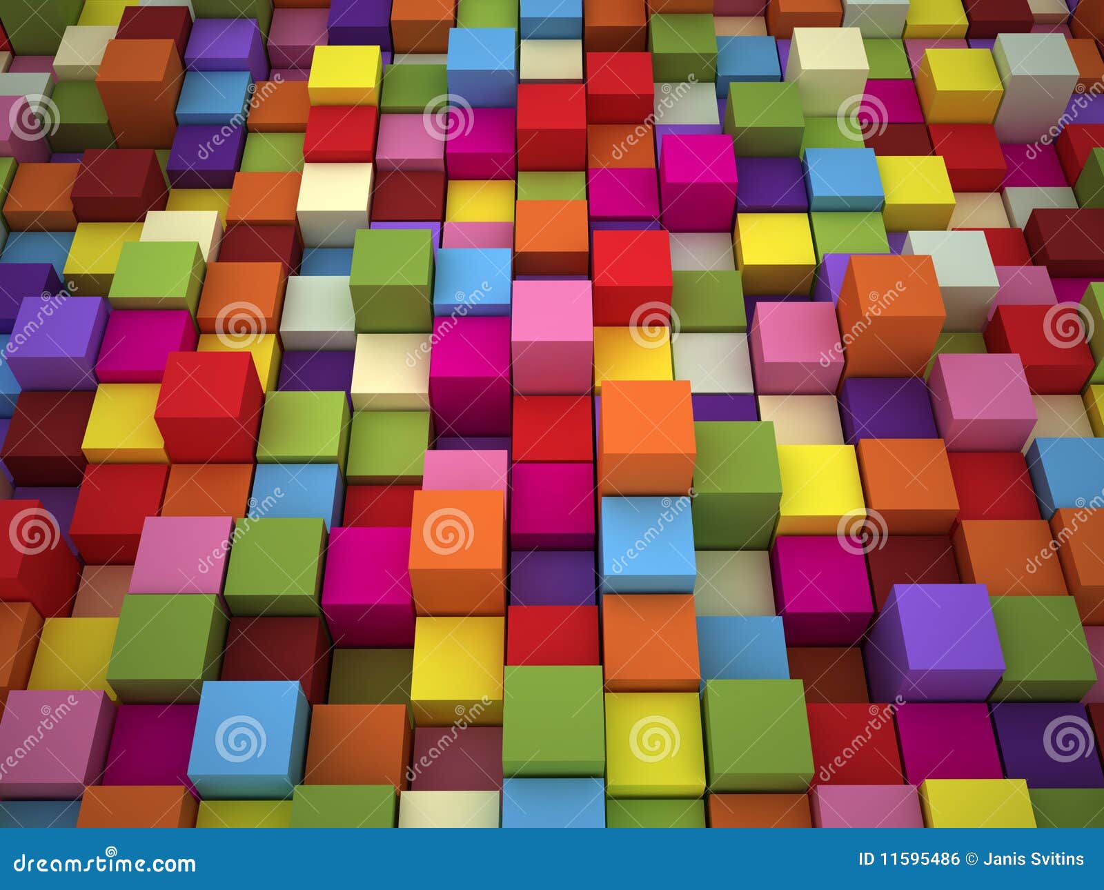 3D Colored Boxes stock illustration. Illustration of blue - 11595486