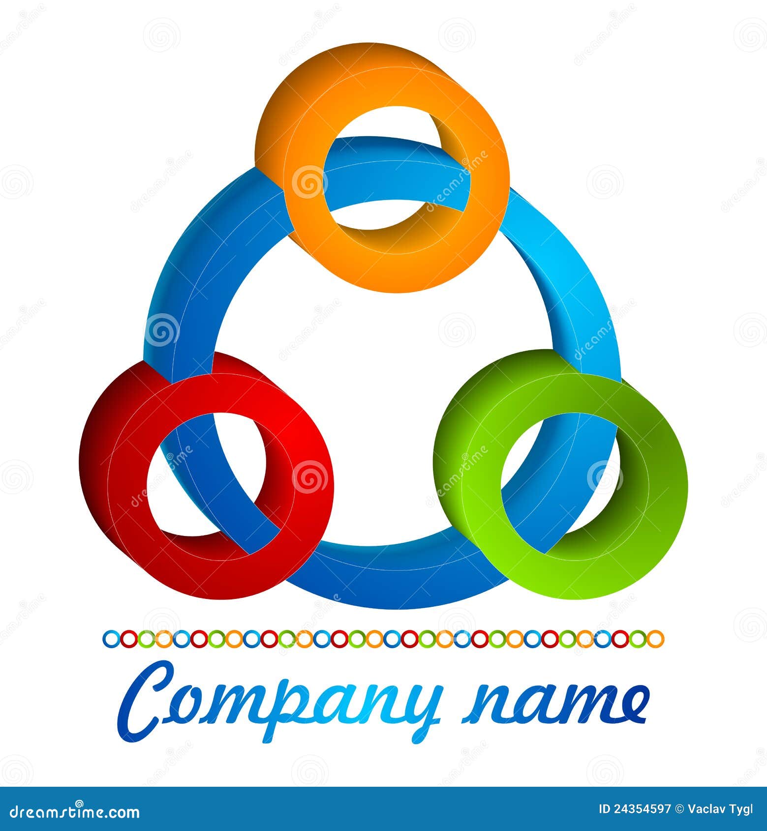 3D Colored Circles Logo Cartoon Vector | CartoonDealer.com #24354597