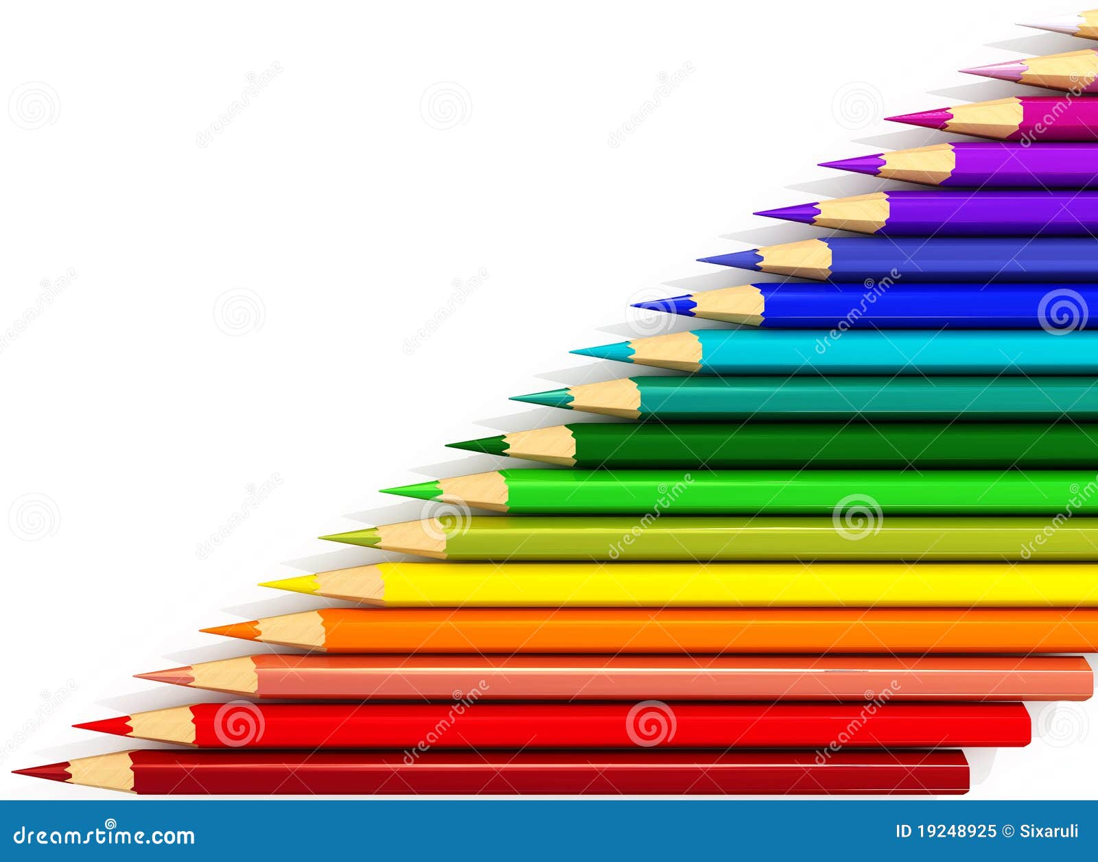3D colored pencils stock image. Image of white, drawing - 19248925