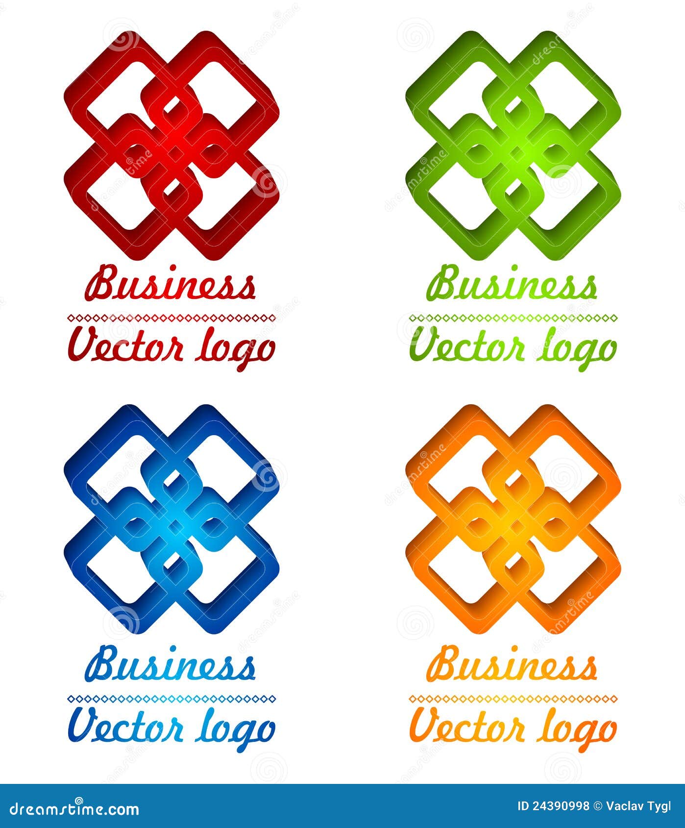 3D colored rhombus logo stock vector. Illustration of abstraction ...