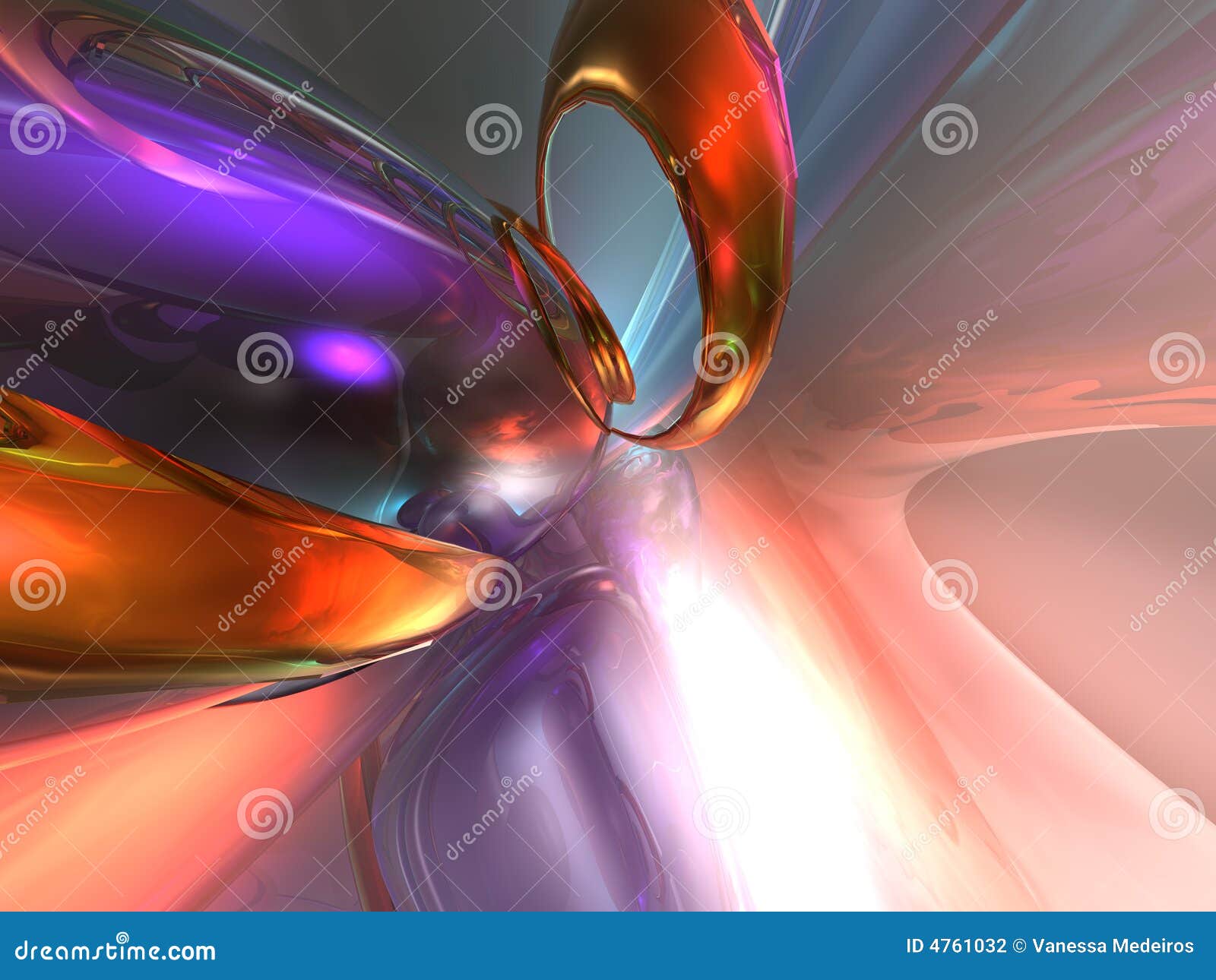 3D Colorful Abstract Glass Render Background Stock Illustration ...