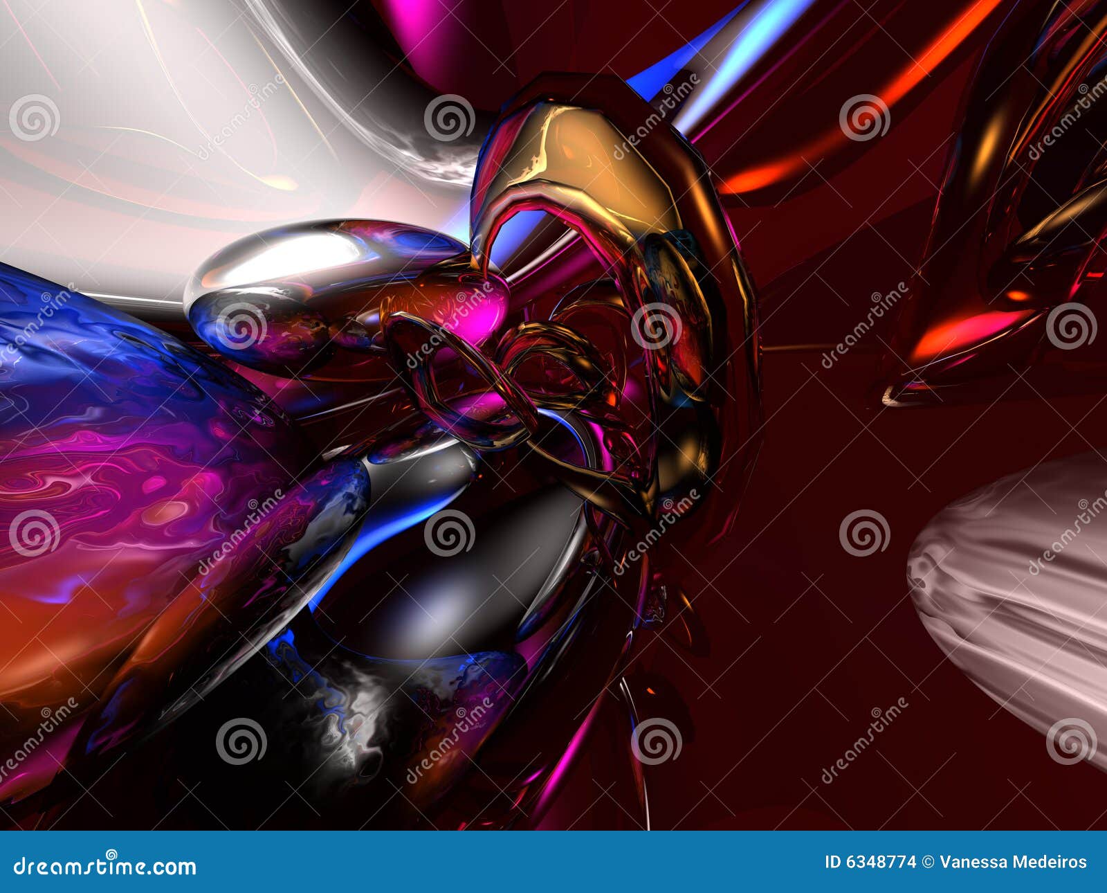 3D Colorful Abstract Glass Render Background Stock Illustration ...