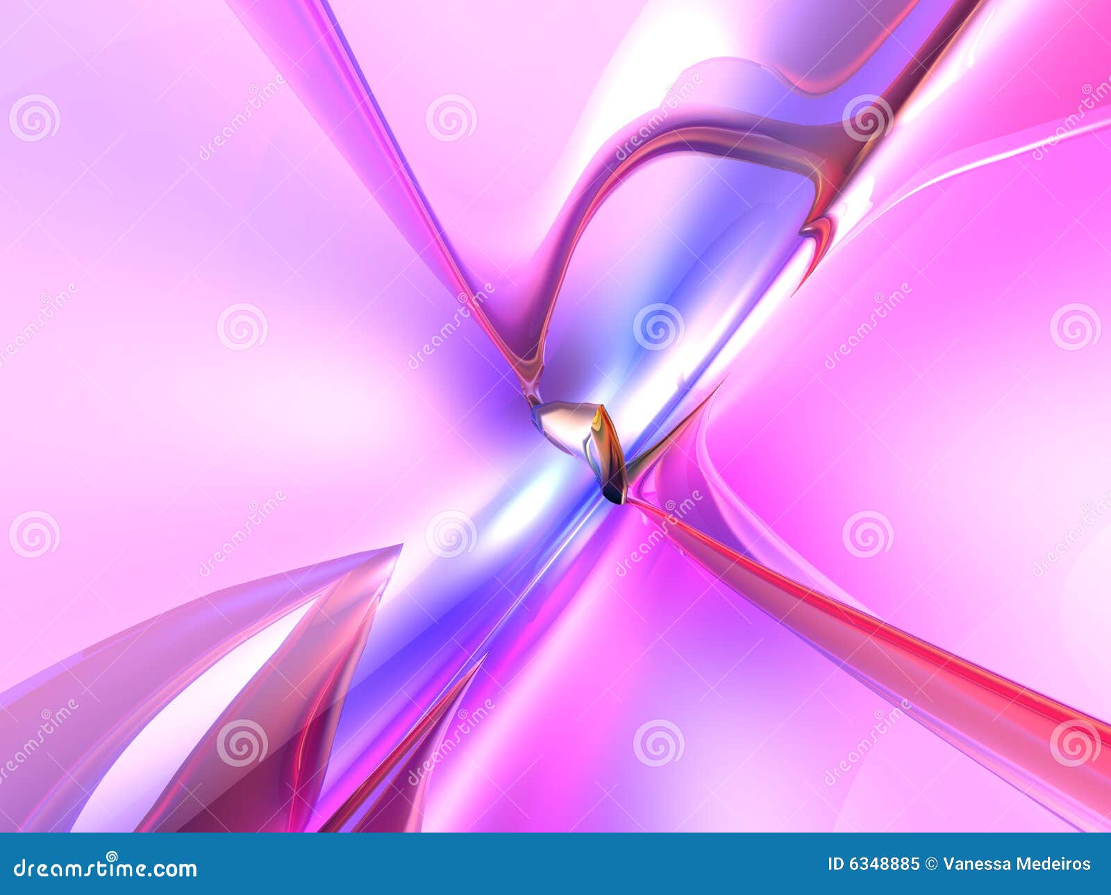 3D Colorful Abstract Render Pink Background Stock Illustration ...
