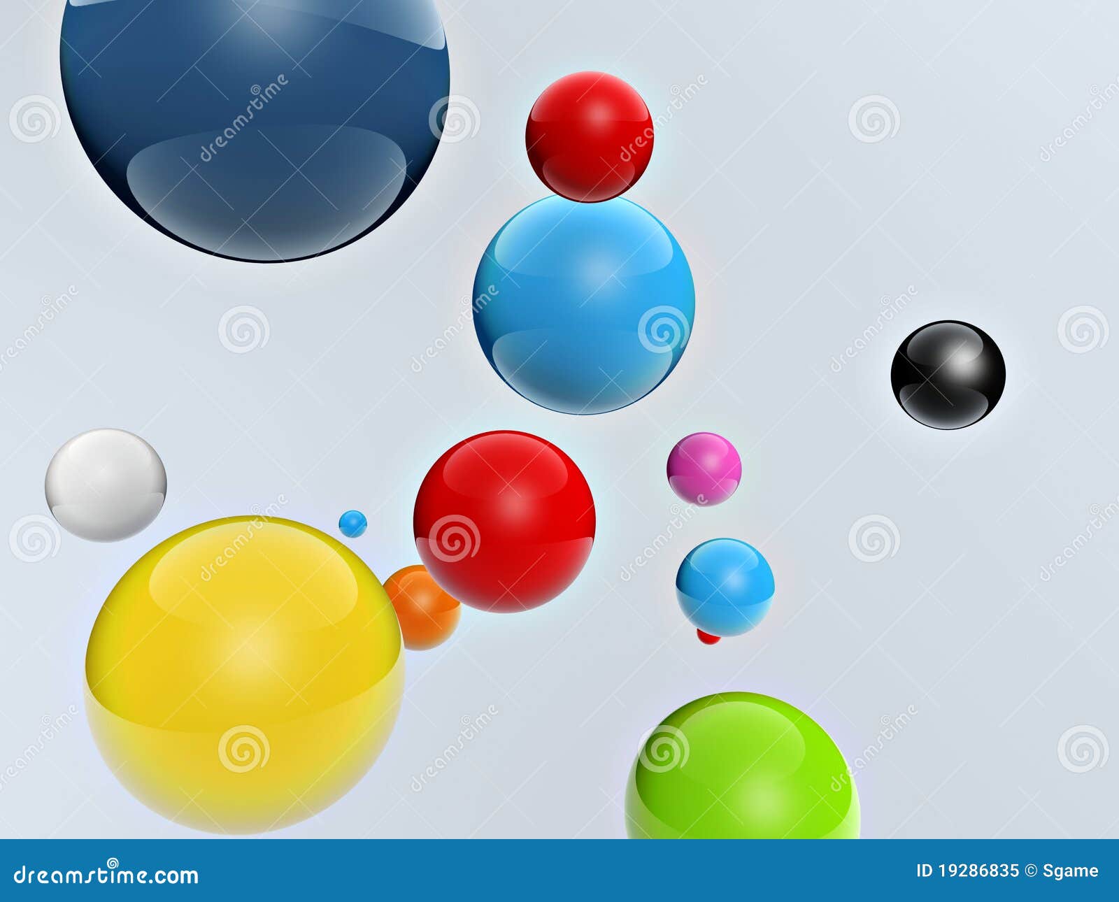 3d colorful balls stock illustration. Illustration of digitally - 19286835