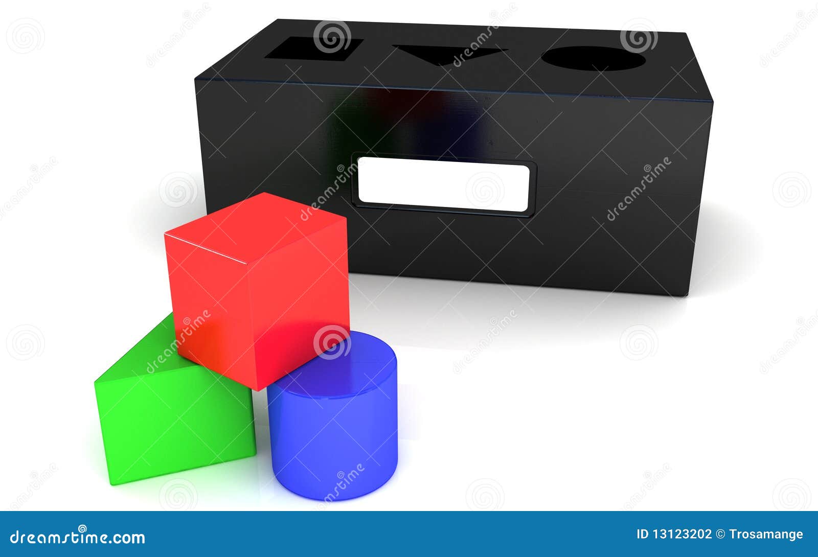 3D colorful blocks stock illustration. Illustration of blue - 13123202