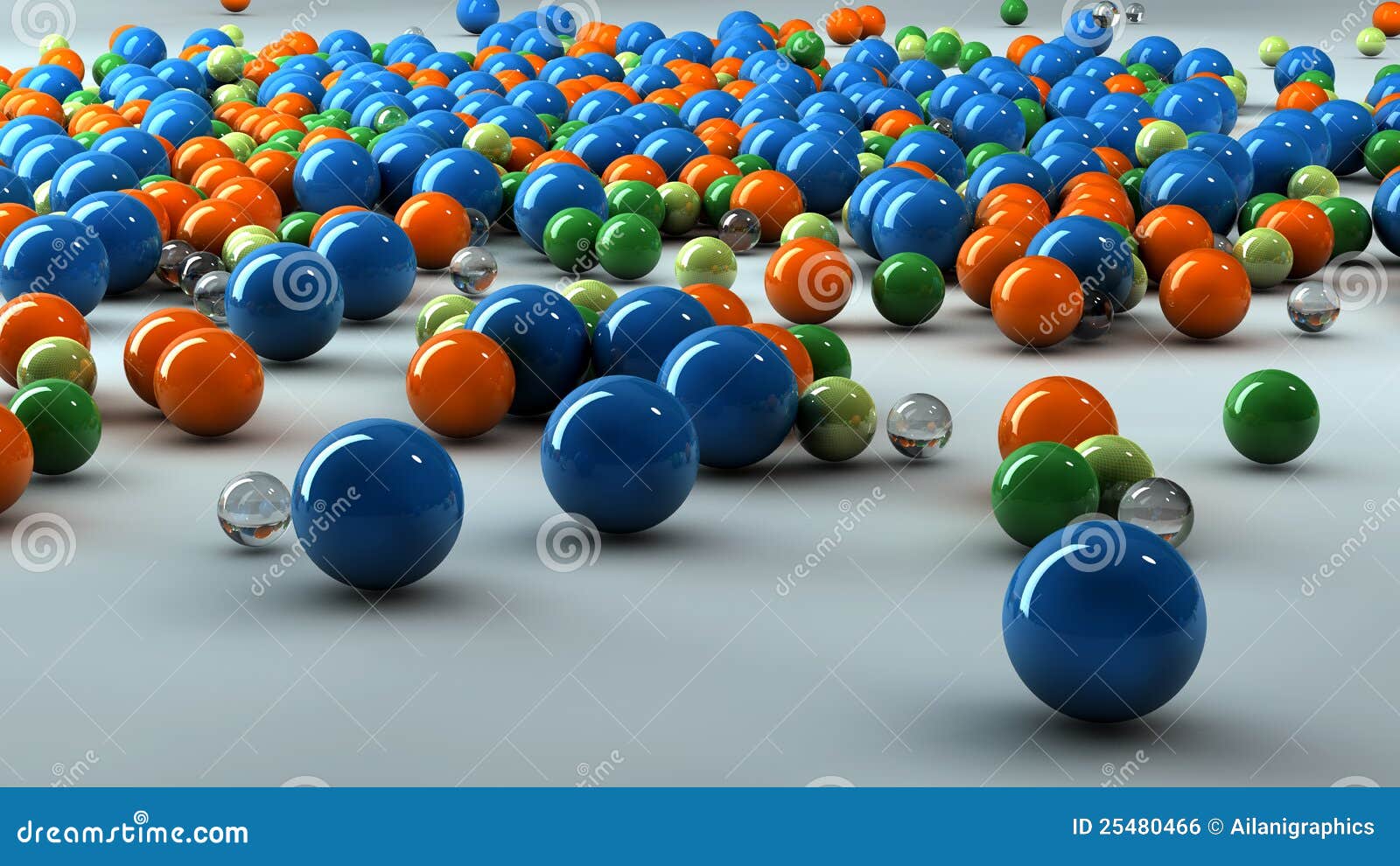 3D colorful spheres stock illustration. Illustration of futuristic ...