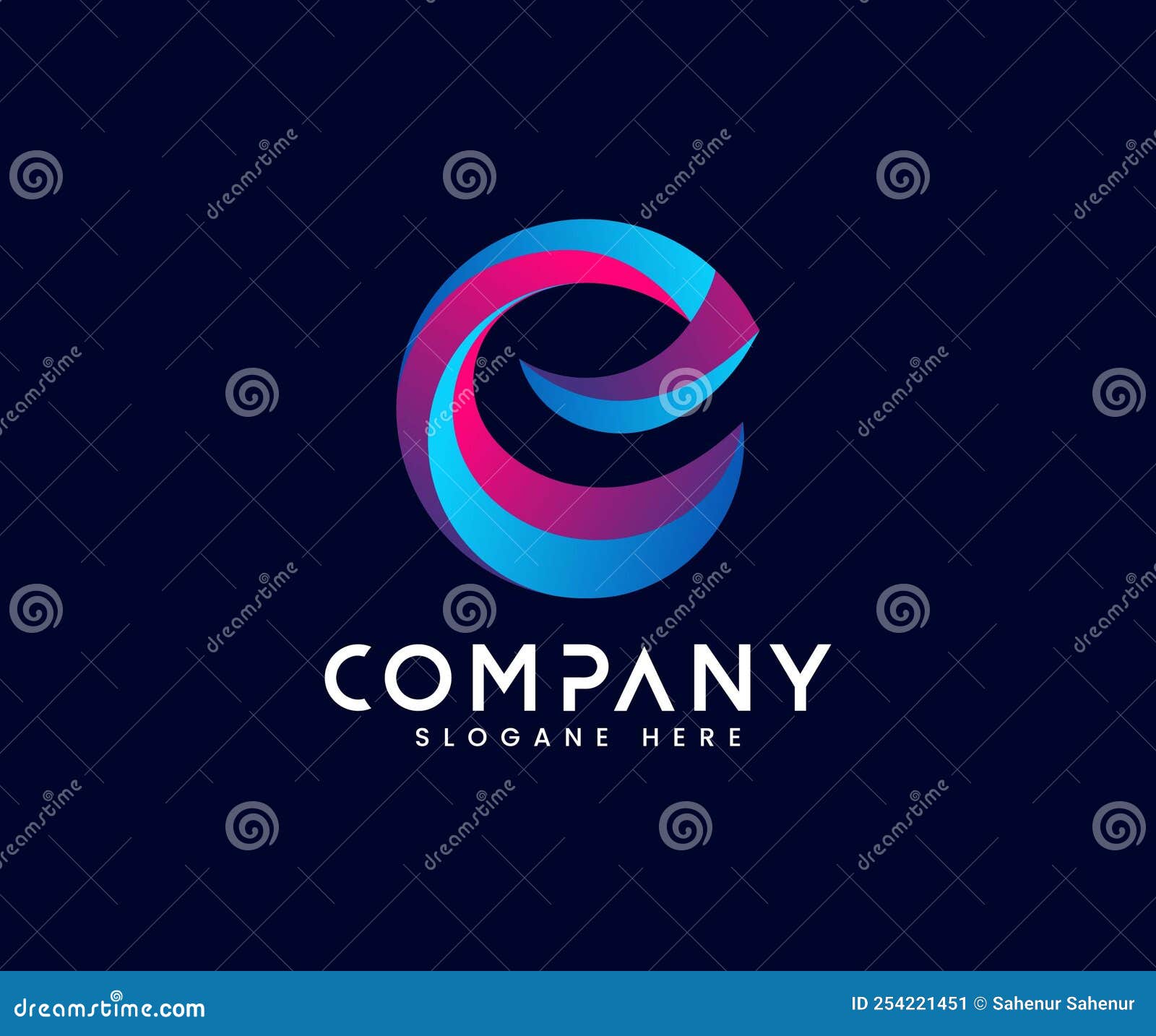 3d Colourful Letter E Logo Design Stock Vector - Illustration of ...