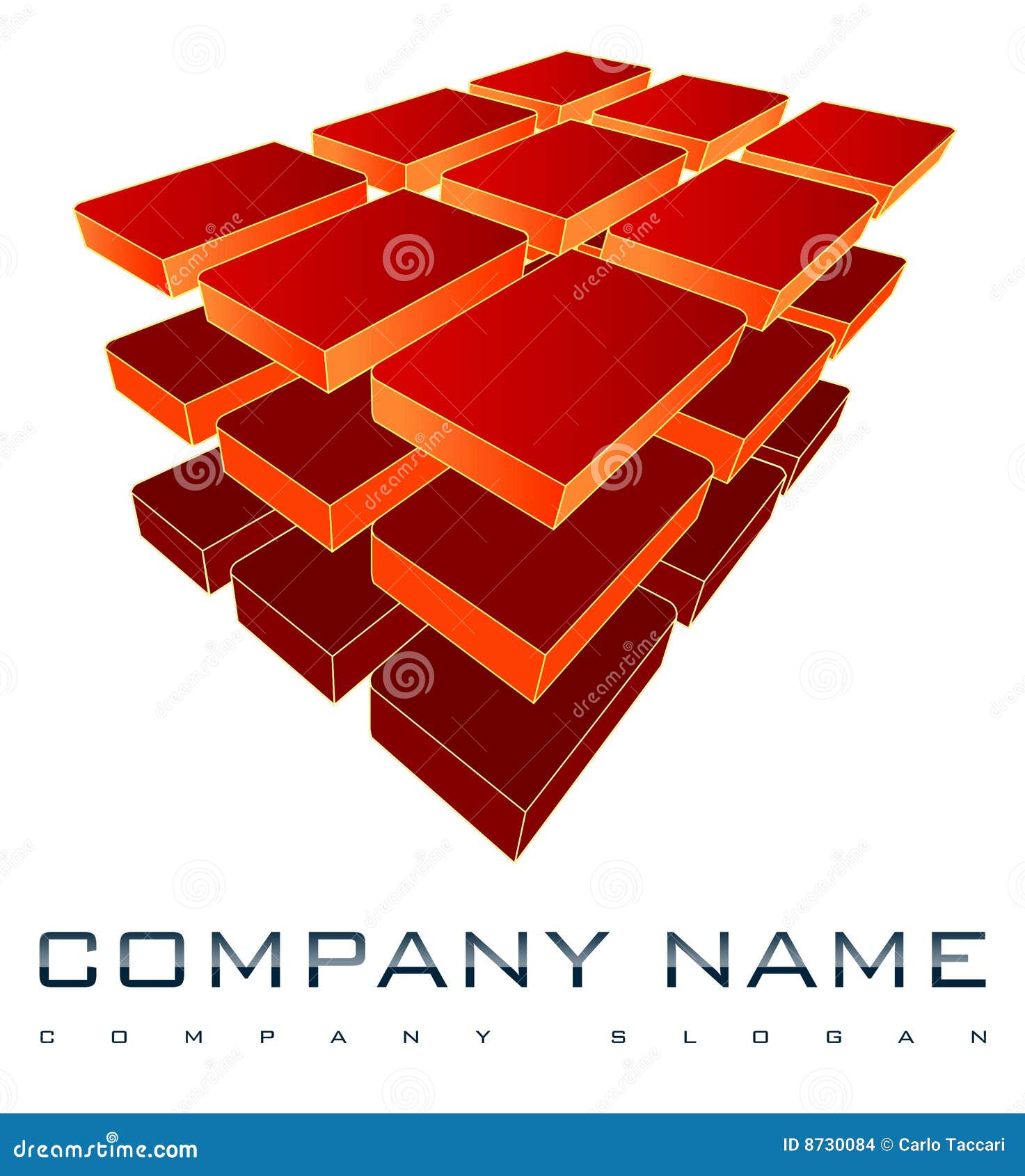 3D Company Logo stock illustration. Illustration of dimensional - 8730084