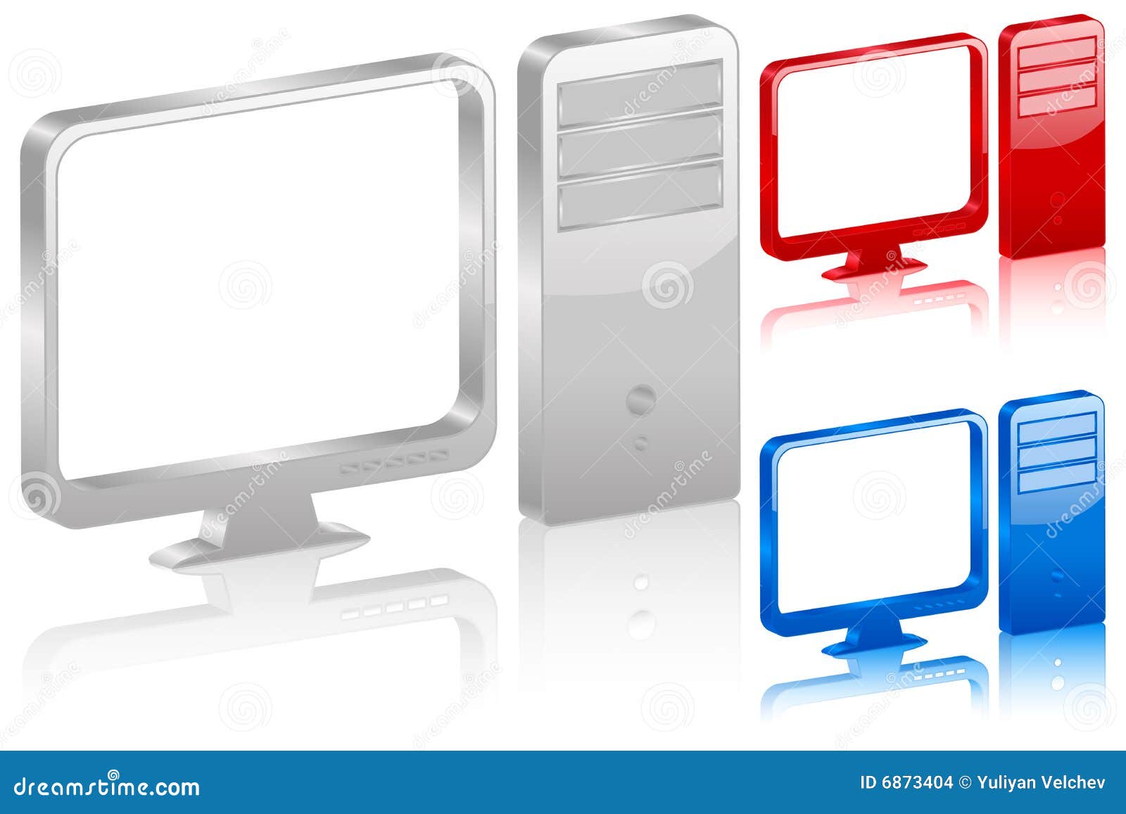 3d Computer Symbol Stock Vector Illustration Of Electronics 6873404