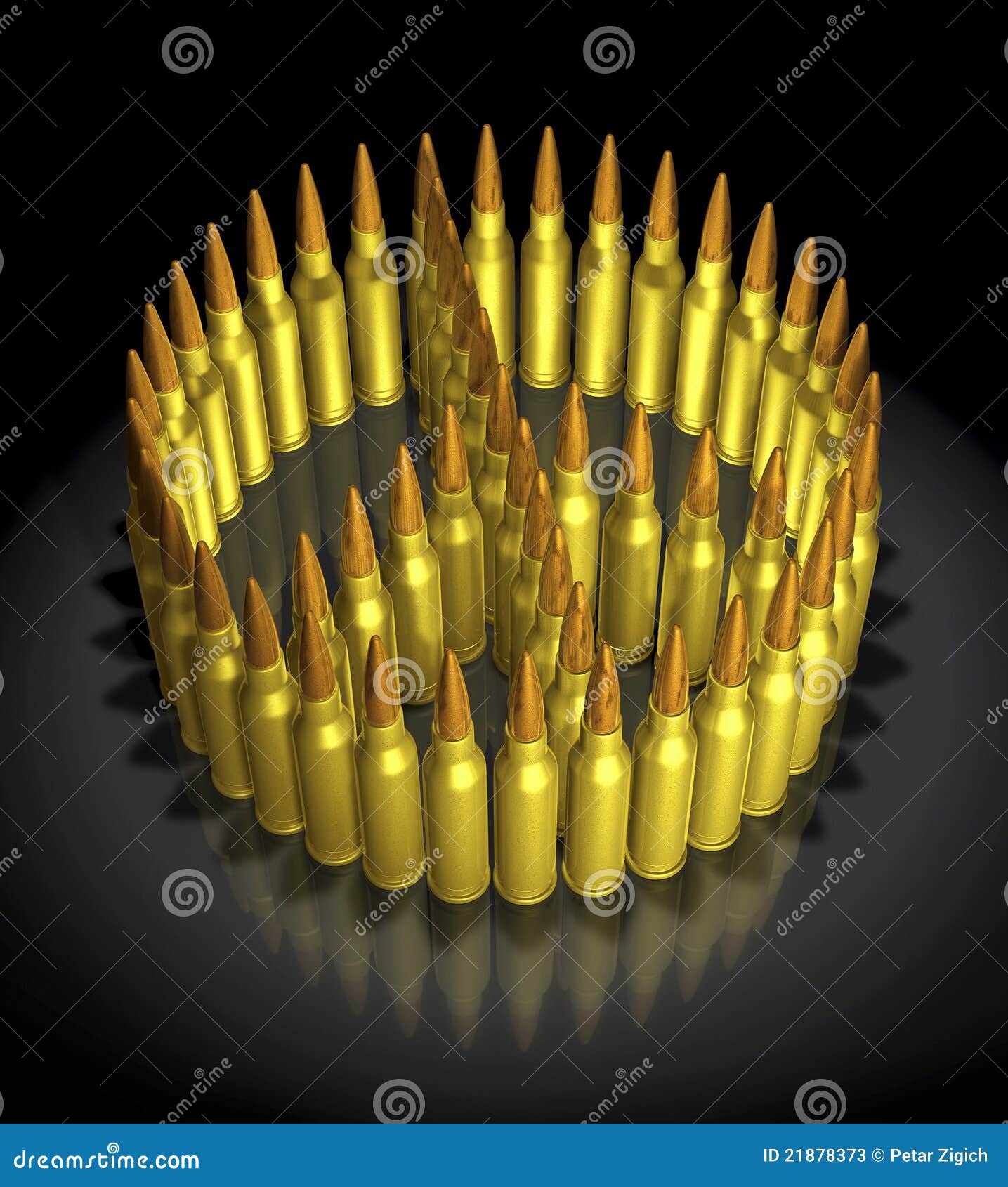 3d concept of bullets stock illustration. Illustration of fight - 21878373