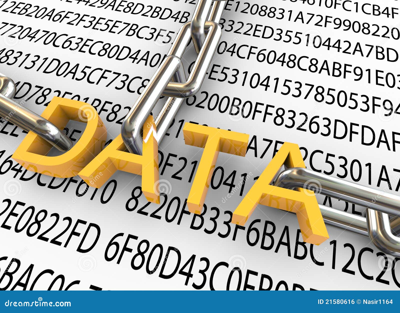 3d Concept of Data Security Stock Illustration - Illustration of ...