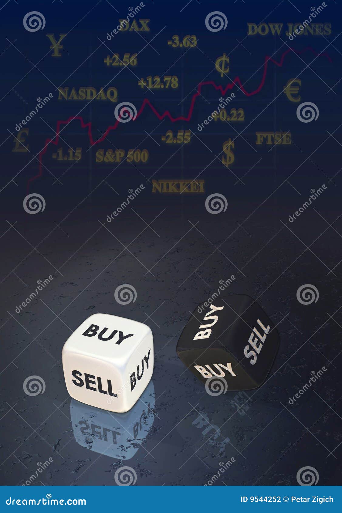 3d Concept Dice and Decision Stock Illustration - Illustration of rate ...