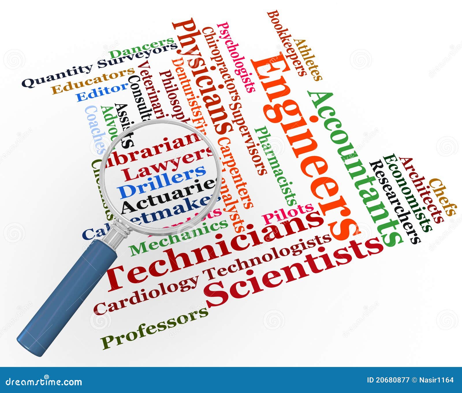 3d Concept Het Vinden Van Droombaan Stock Illustratie - Illustration of ...