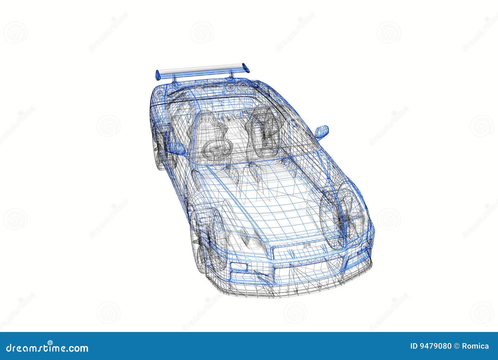 3d Concept Model of Modern Car Project Stock Illustration ...