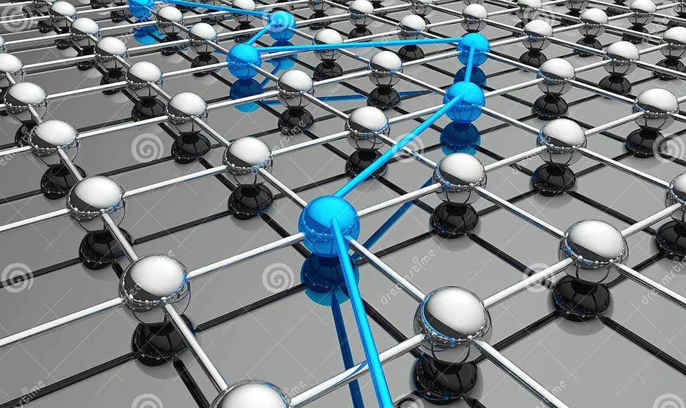 3d Conception of Network and Communication Stock Illustration ...