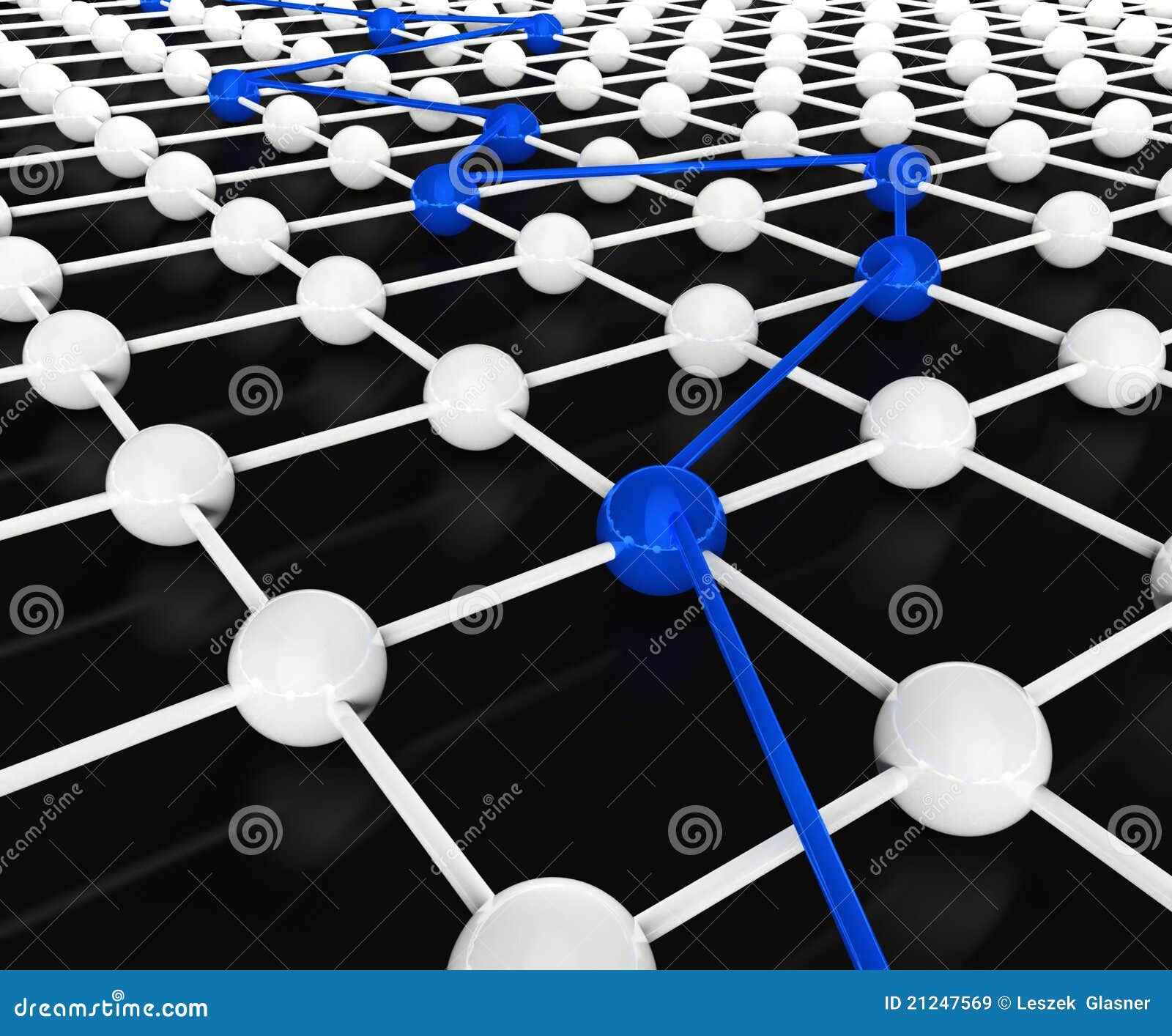 3d Conception of Network and Communication Stock Illustration ...