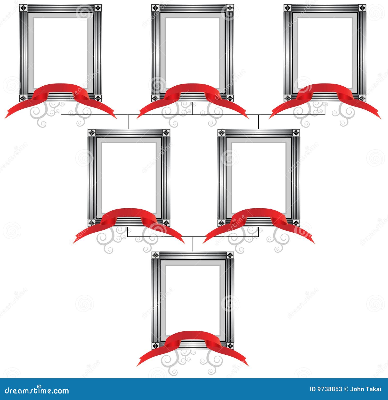 3D Connected Frames stock vector. Illustration of together - 9738853
