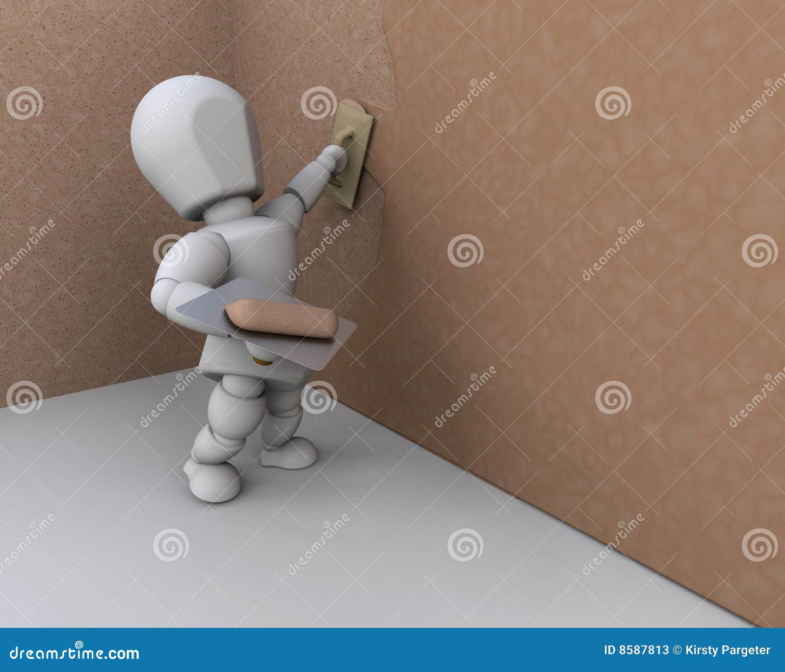 Stucco Worker Repair And Plastering Logo Vector Stock Photo ...