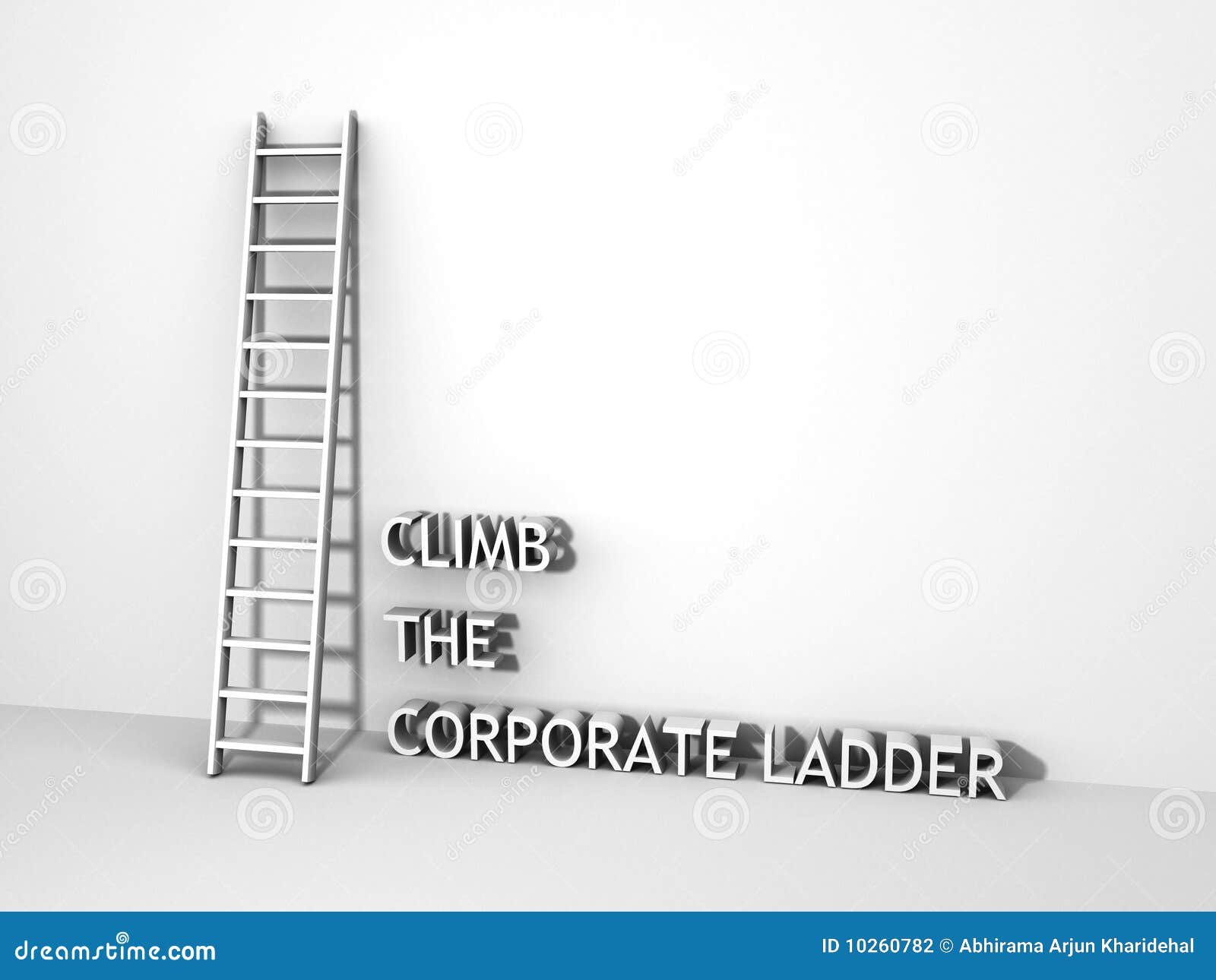 3D Corporate Ladder stock illustration. Illustration of high - 10260782