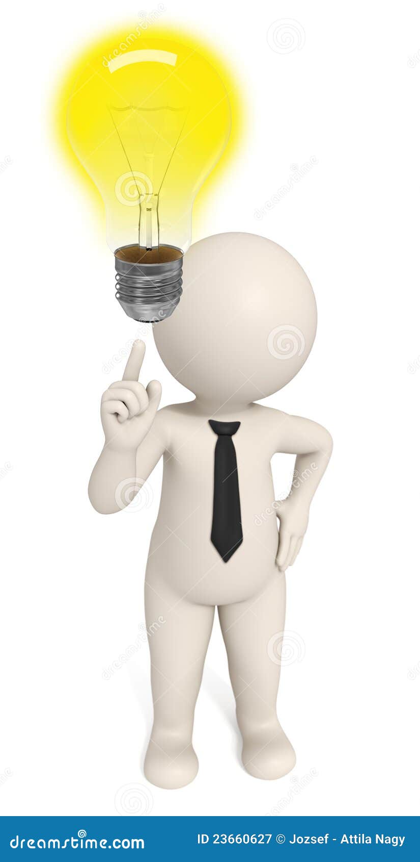 3d Creative Business Man Got an Idea - Bulb Stock Illustration ... 3d Creative Business Man Got an Idea - Bulb Stock Illustration ...