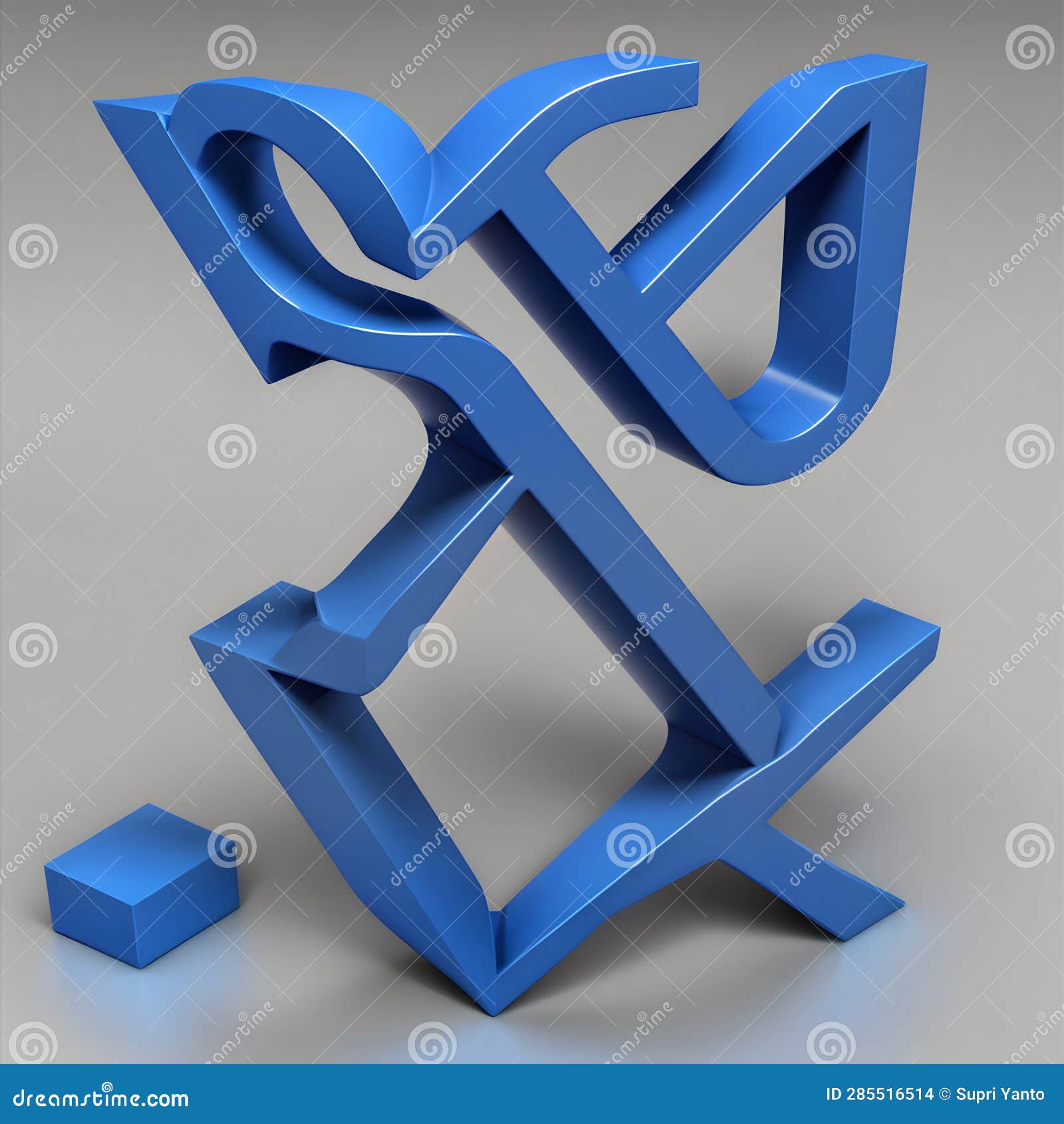 3D Creative Shape Symbol Blue Color for Logo Stock Illustration ...