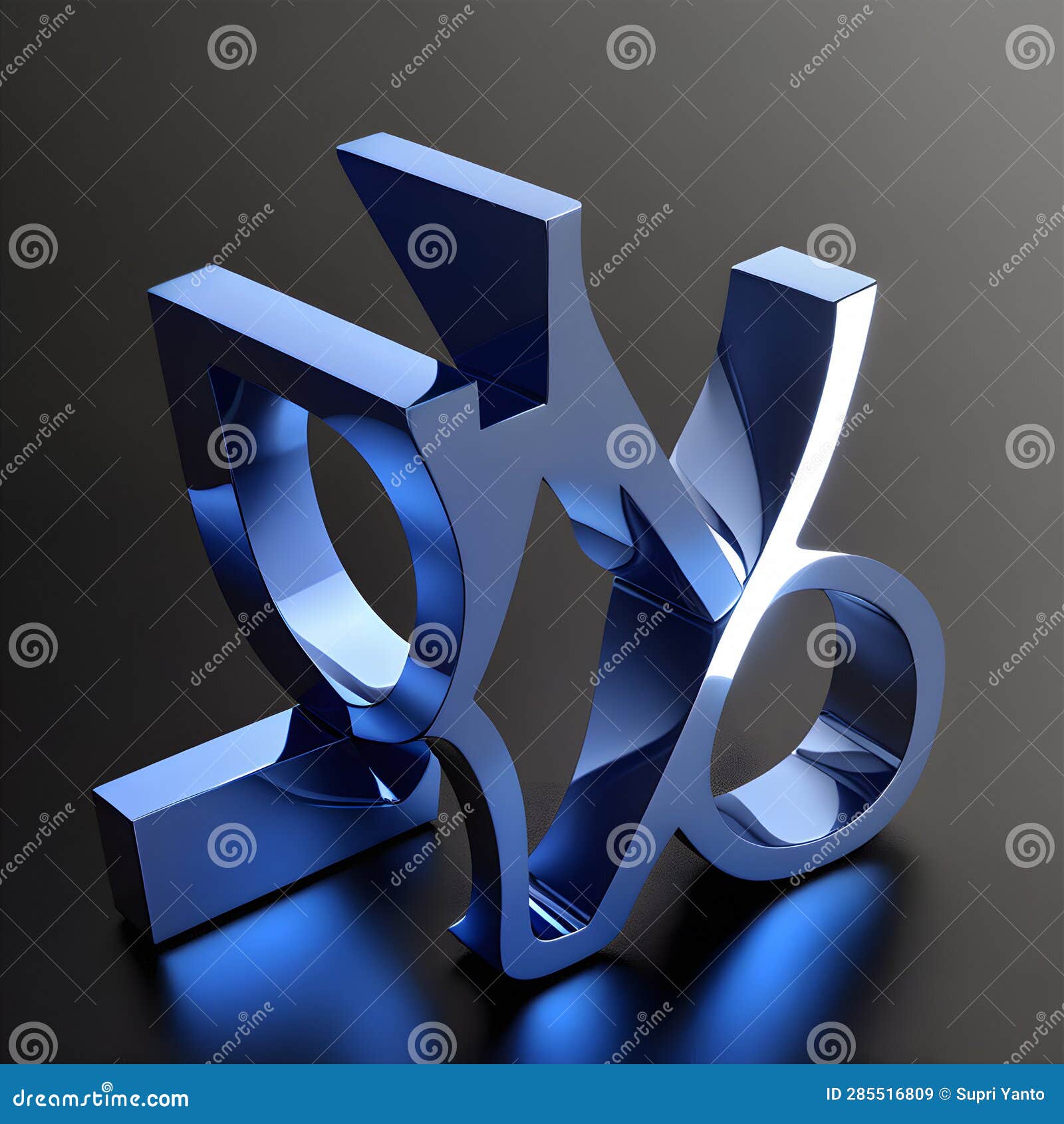 3D Creative Shape Symbol Blue Color for Logo Stock Illustration ...