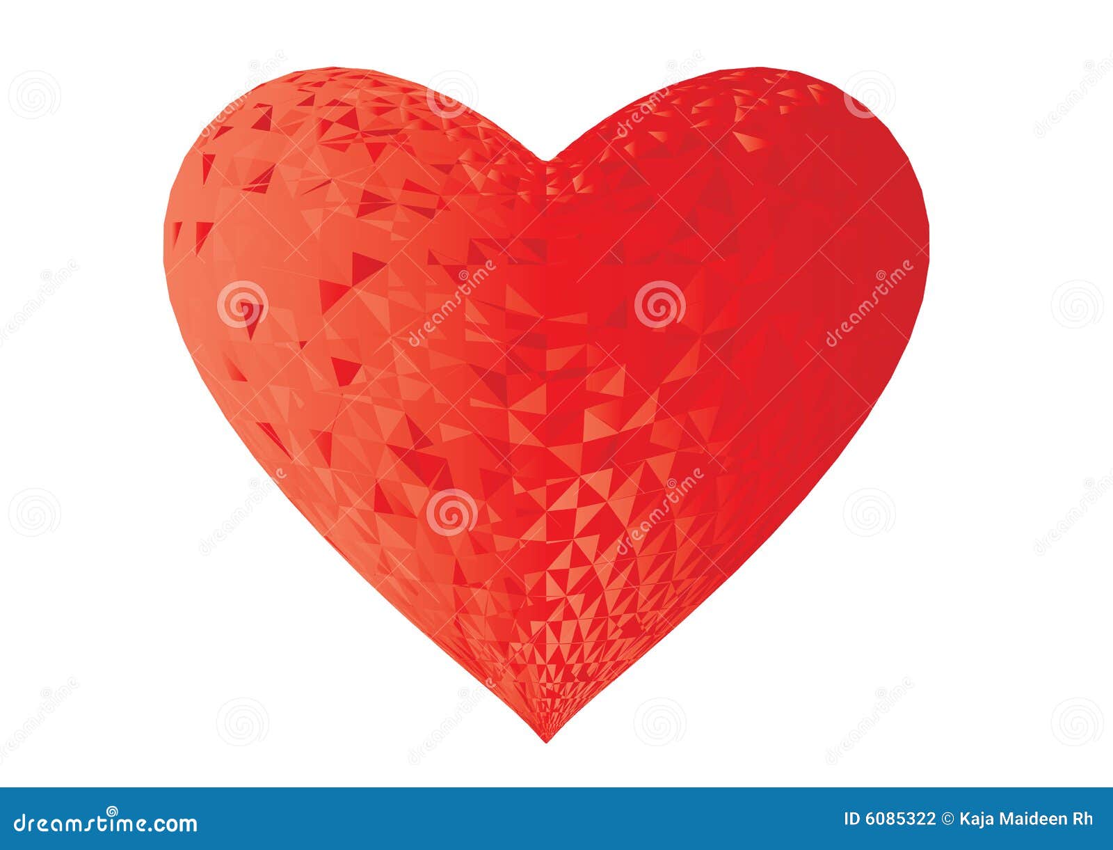 3d crystal heart - vector stock vector. Illustration of isolated - 6085322