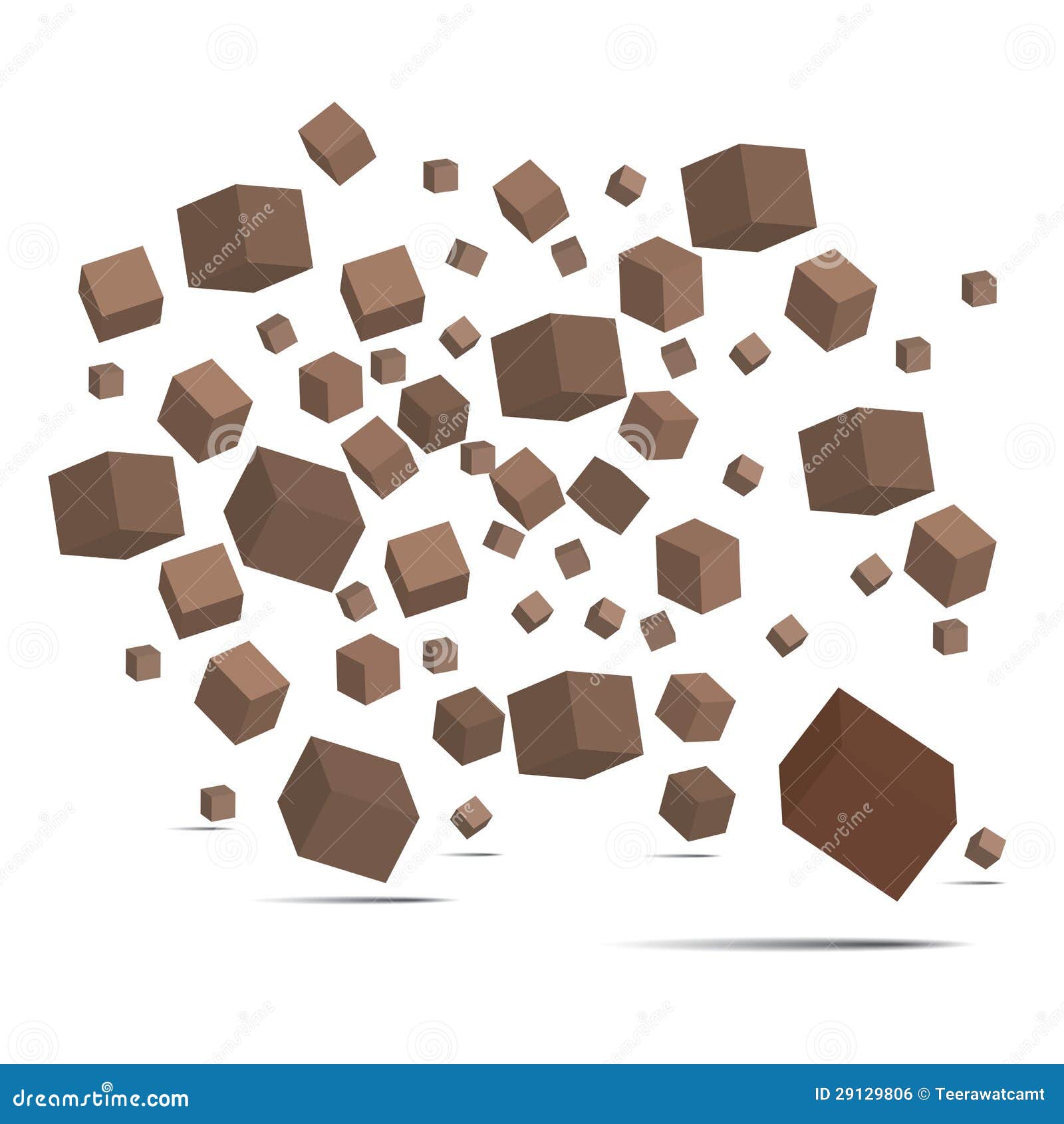 3D Cube with Clipping Path. Stock Illustration - Illustration of light ...