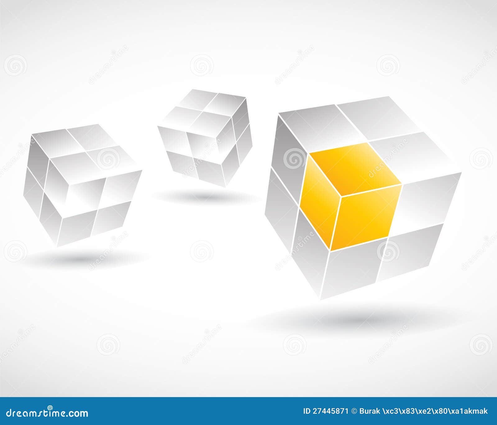 3D Cube Concept stock vector. Illustration of element - 27445871