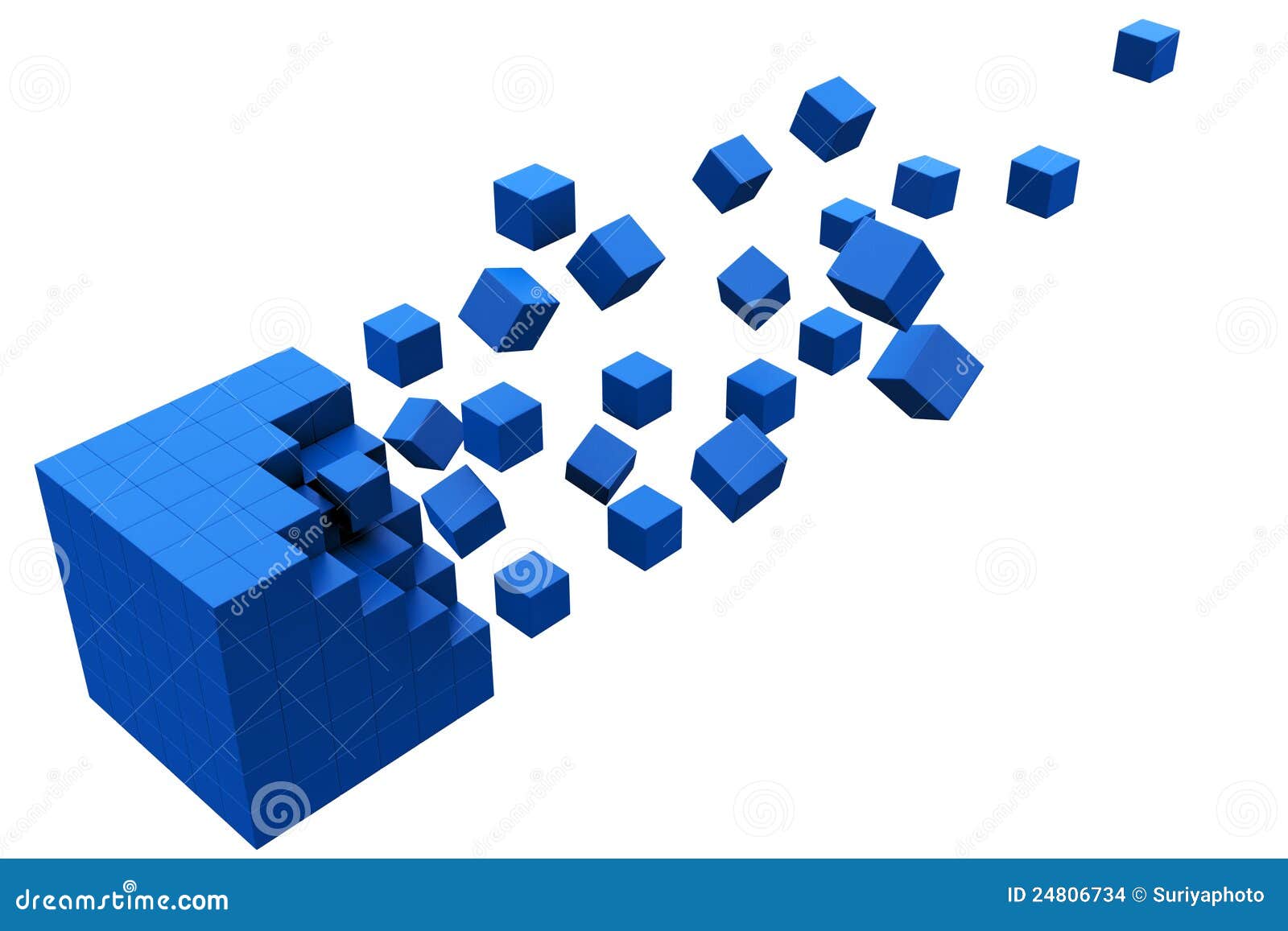 3D cube movement stock illustration. Illustration of silver - 24806734