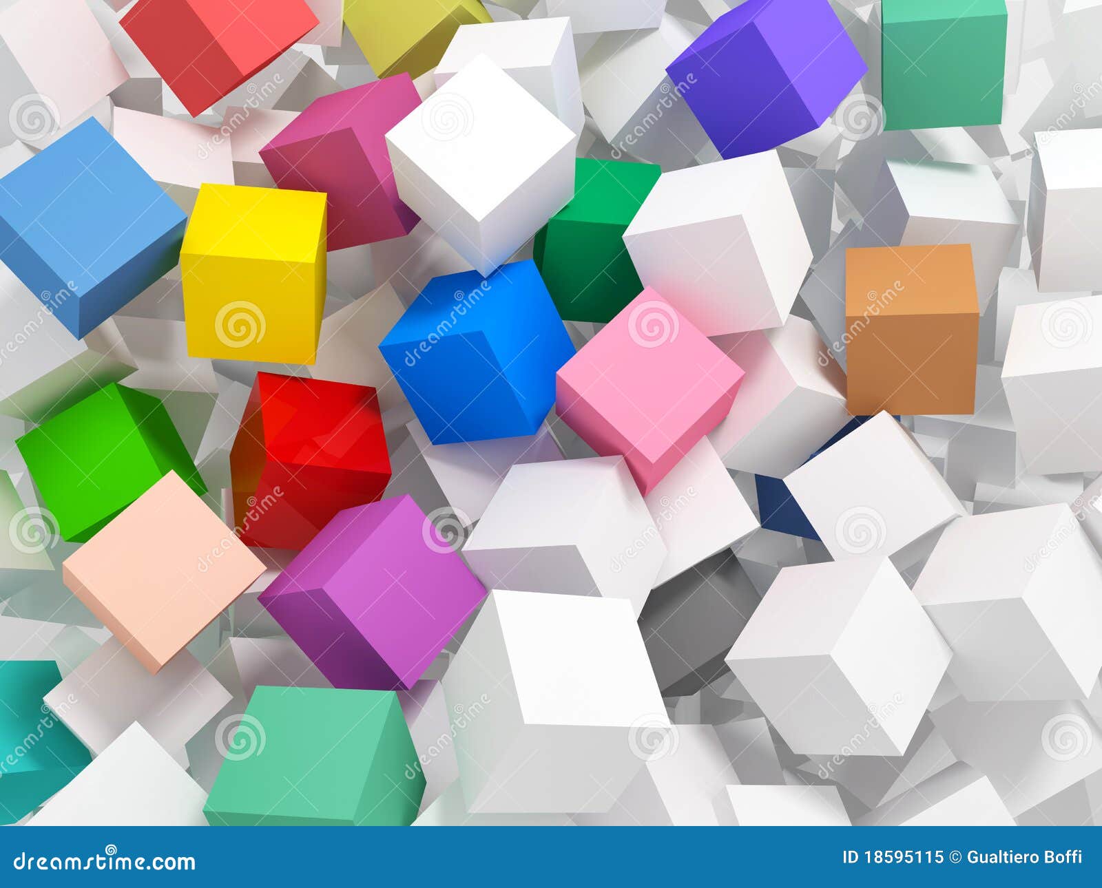 3d cubes stock illustration. Illustration of colorful - 18595115