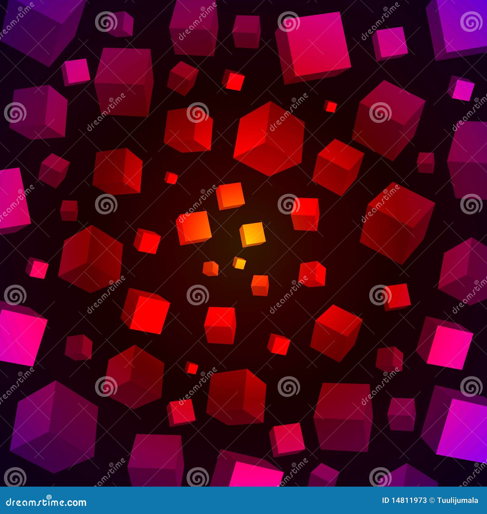 3D cubes background stock vector. Illustration of digital - 14811973