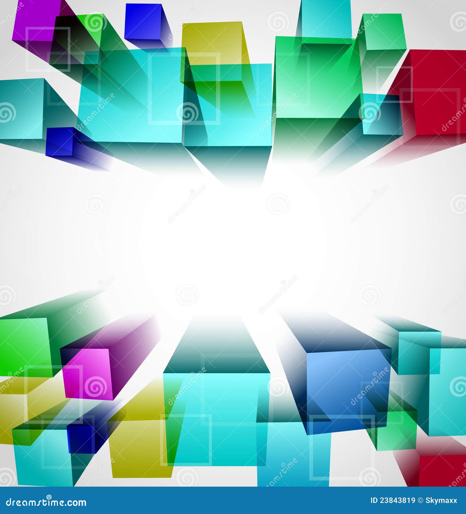 3d Cubic Abstract Background Stock Vector - Illustration of green ...