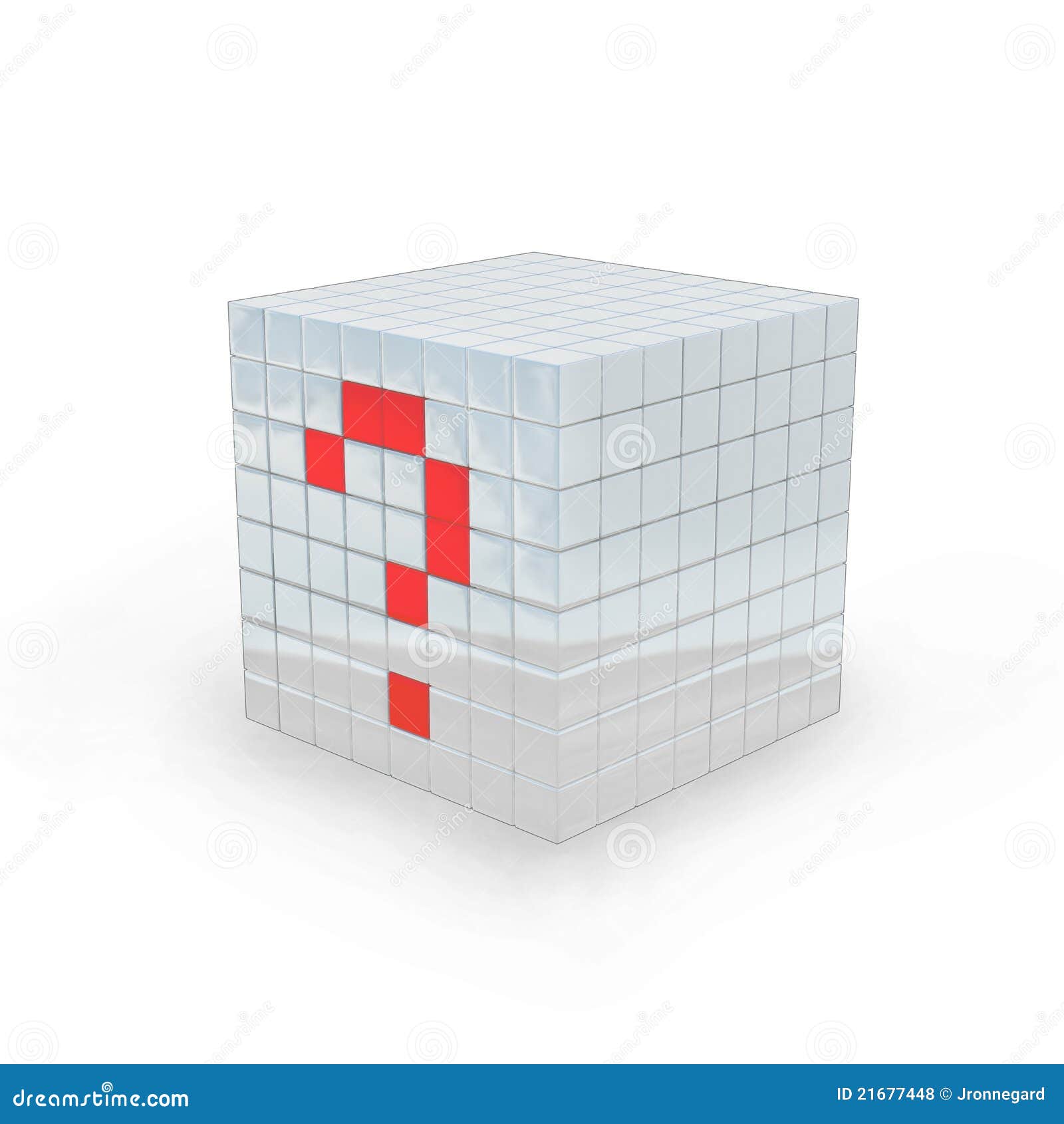 3D - Cubo de Questionmark ilustração stock. Ilustração de forma - 21677448