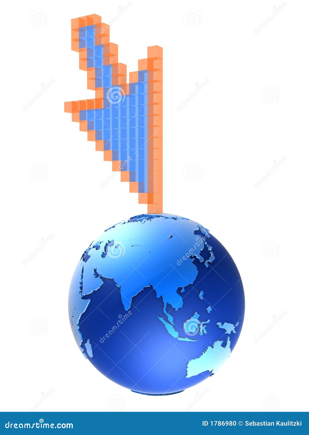 3d Cursor Globe Picture. Image: 1786980