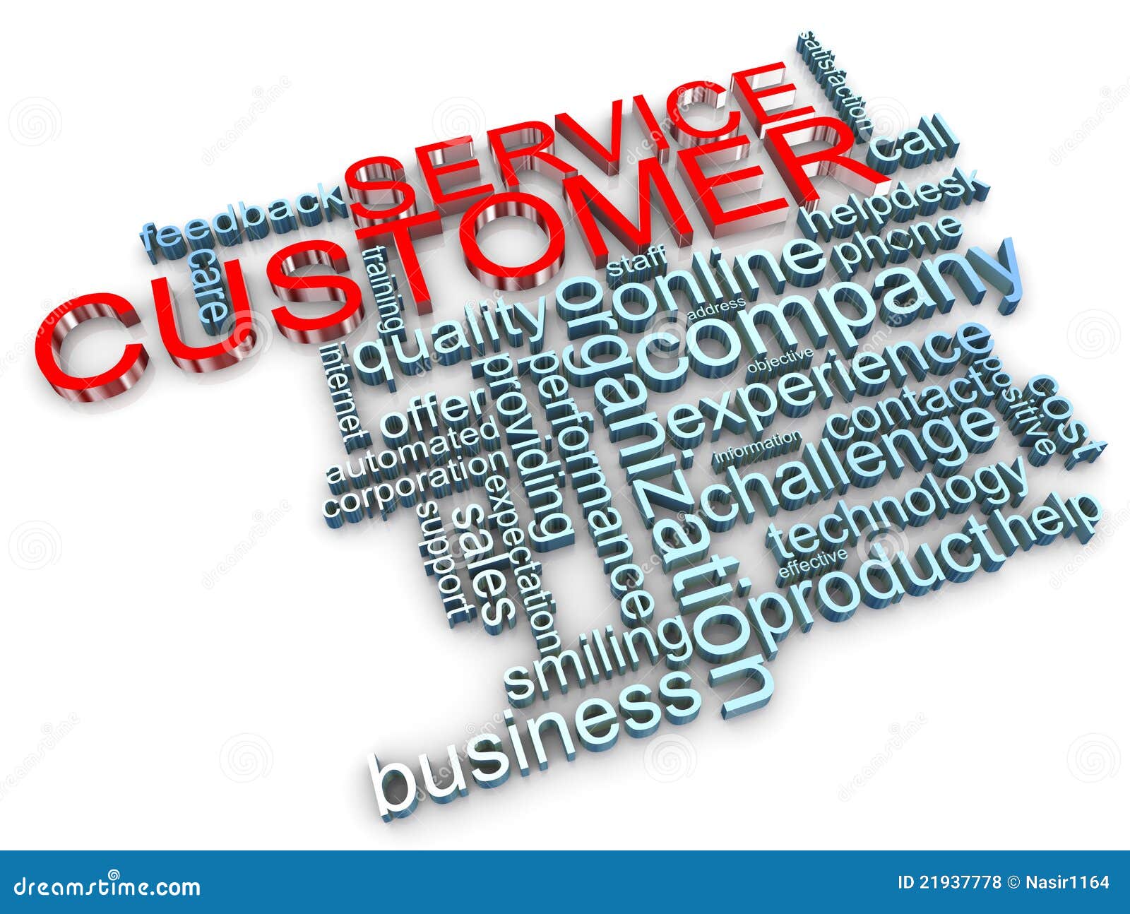 3d customer service tags stock illustration. Illustration of ...