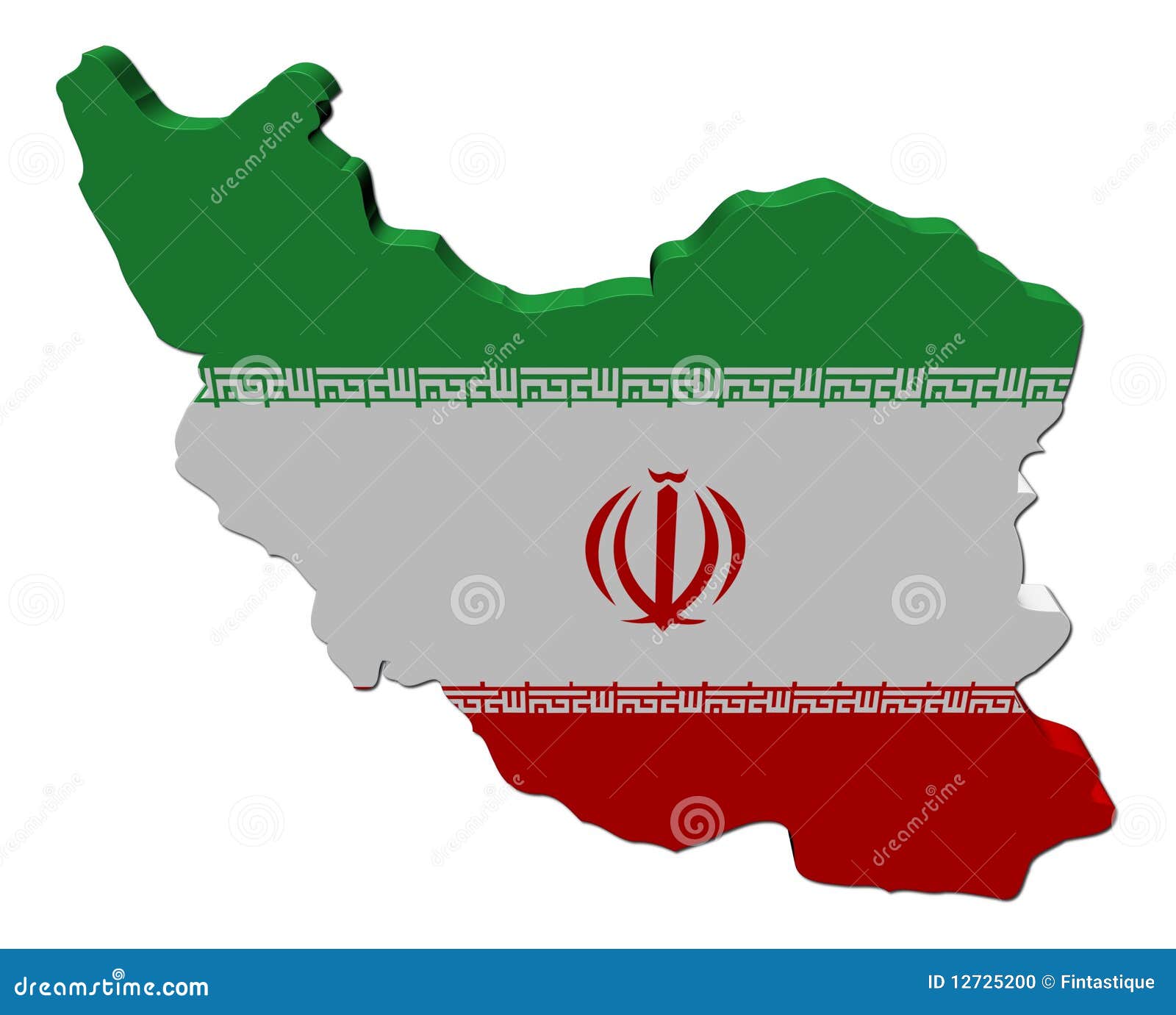 3d De Kaart De Vlag Van Iran Geeft Terug Stock Illustratie ...