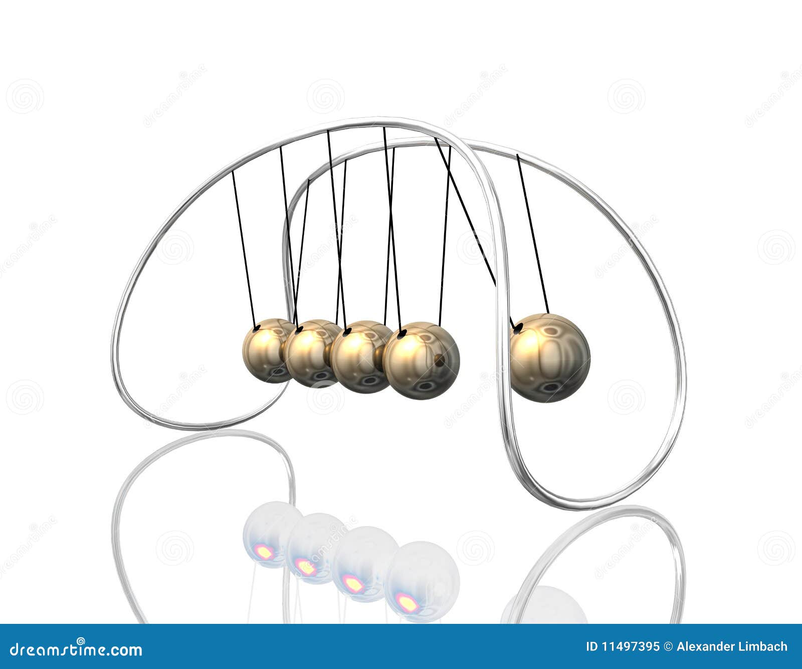 3D de Slinger van Newton stock illustratie. Illustration of klap - 11497395