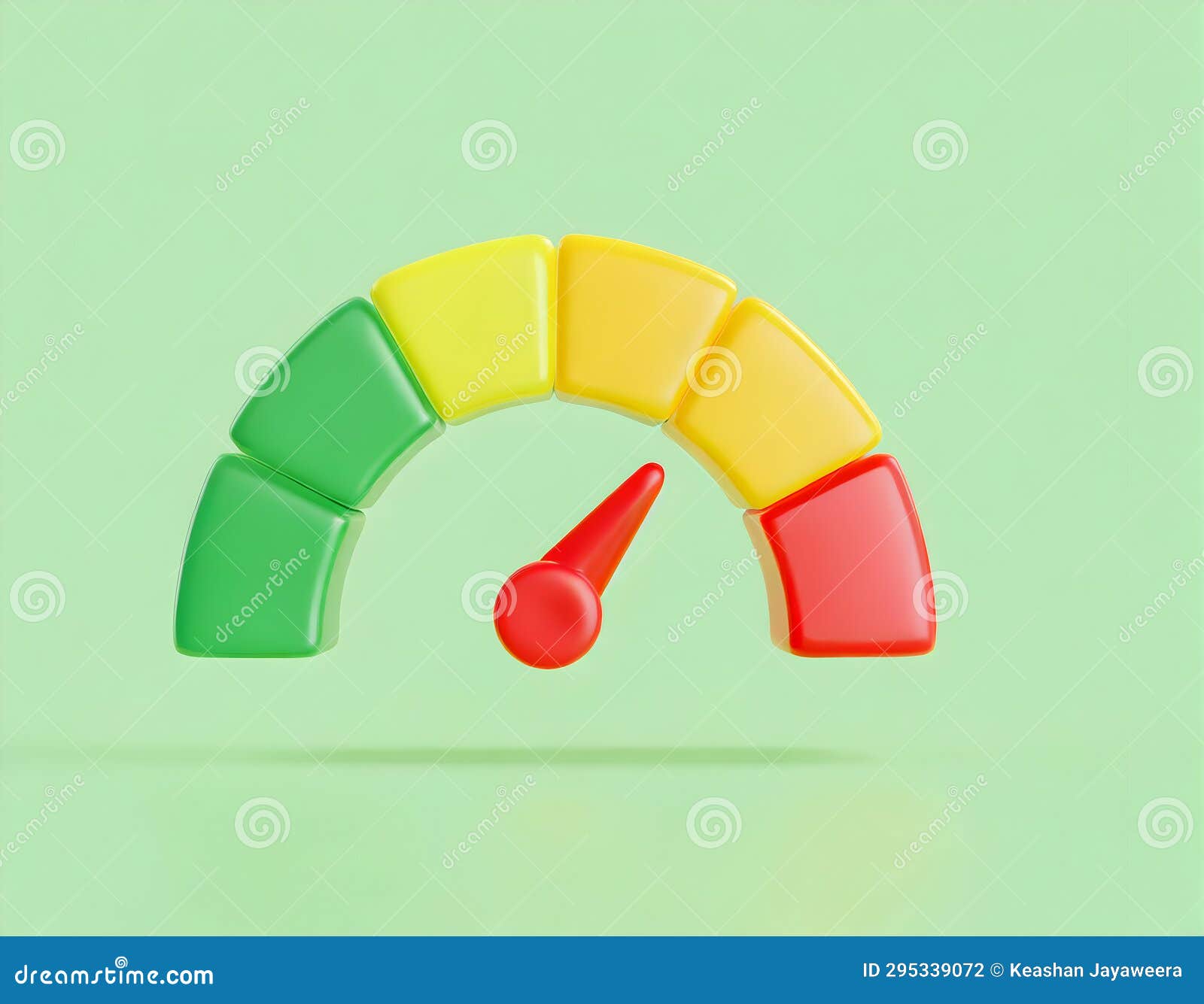 3D Dial Gauge Infographic with Red Pointer Stock Illustration ...