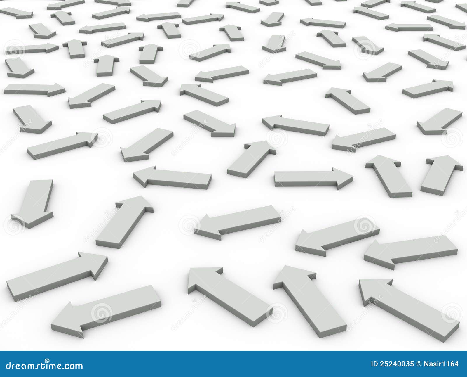 3d Different Directional Arrows Stock Illustration - Illustration of ...