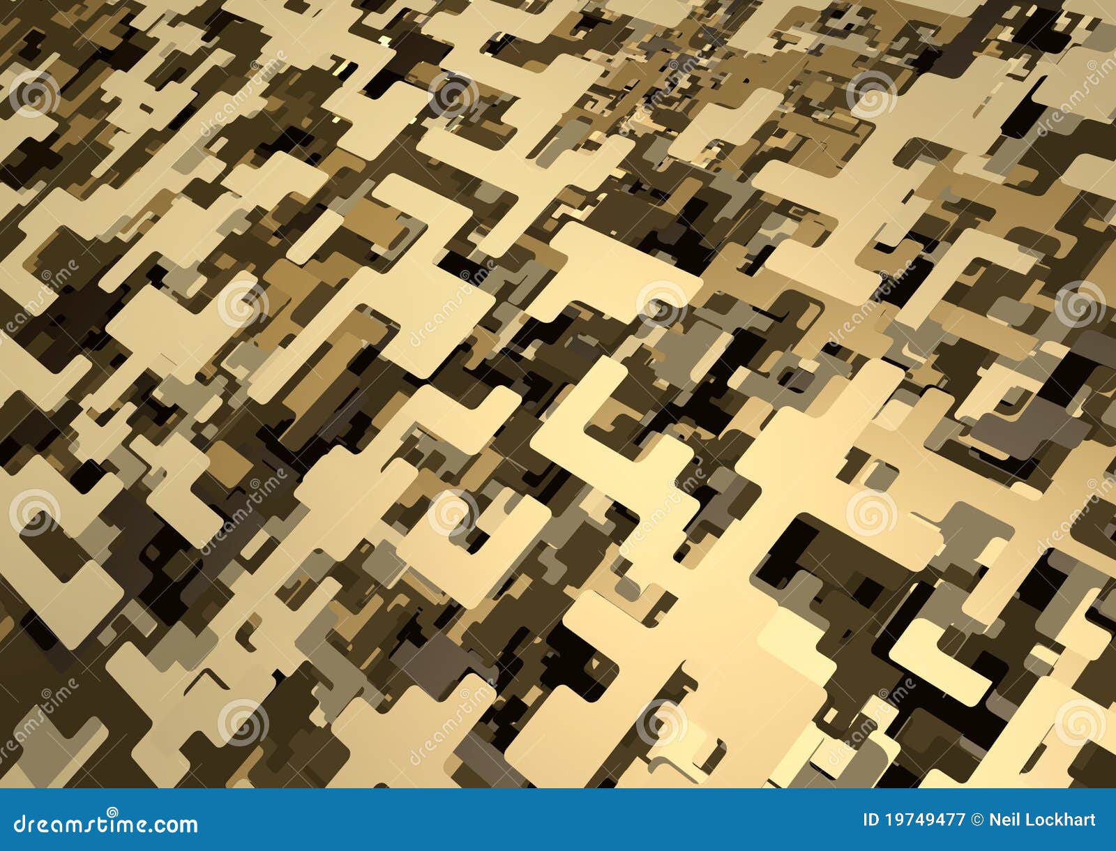 3D Digital Desert Camouflage Pattern Stock Illustration - Illustration ...